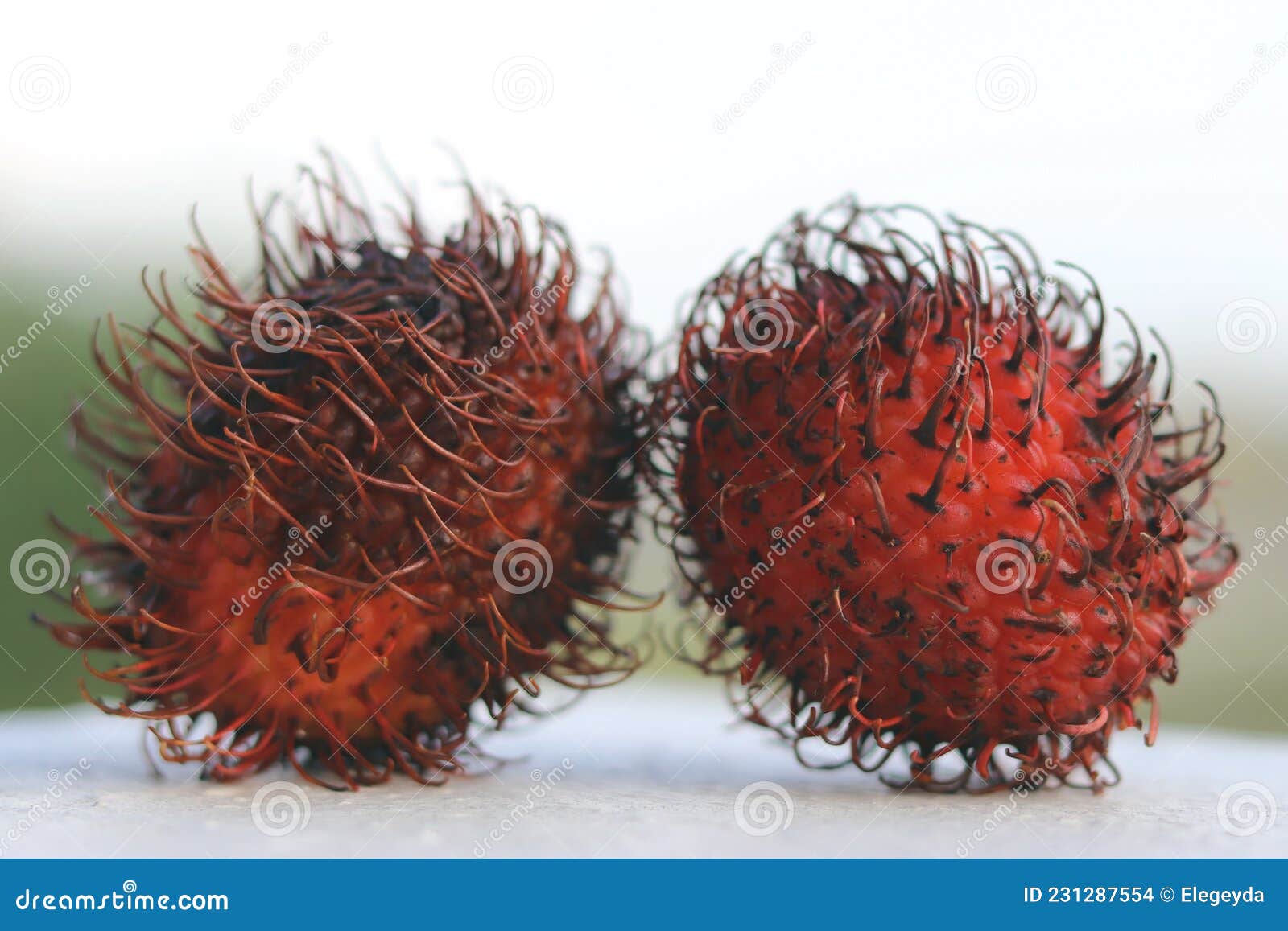 Rambutan Fruit. Beautiful Red Tropical Fruit. Stock Photo - Image of ...