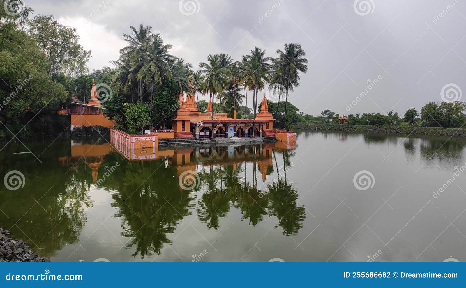 Ramdara Temple stock photo. Image of tree, boat, plant - 255686682
