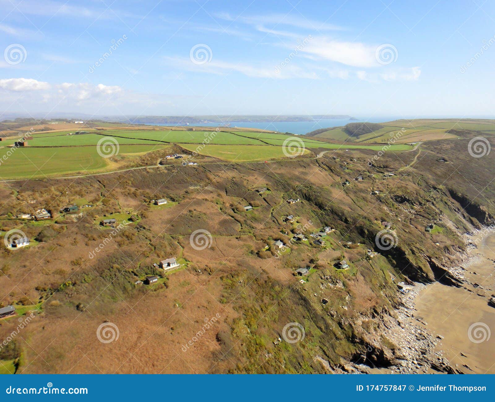 Rame peninsular, Cornwall stock image. Image of coast - 174757847