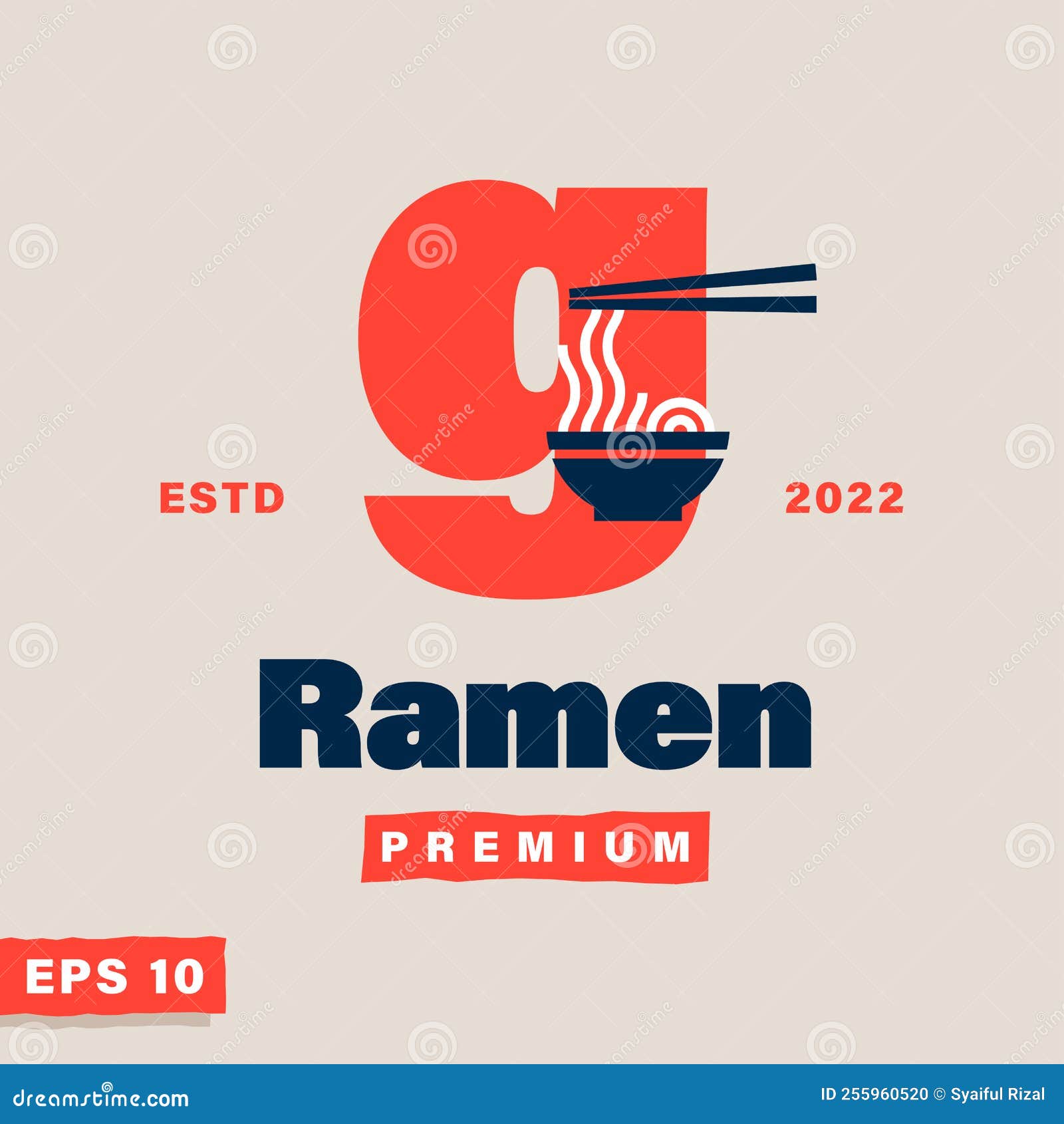 Ramen Alphabet Logo G stock illustration. Illustration of circle ...