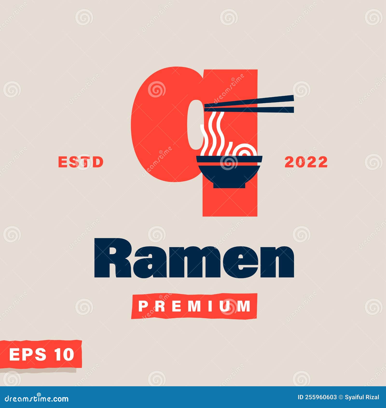 Ramen Alphabet Logo Q stock illustration. Illustration of chicken ...