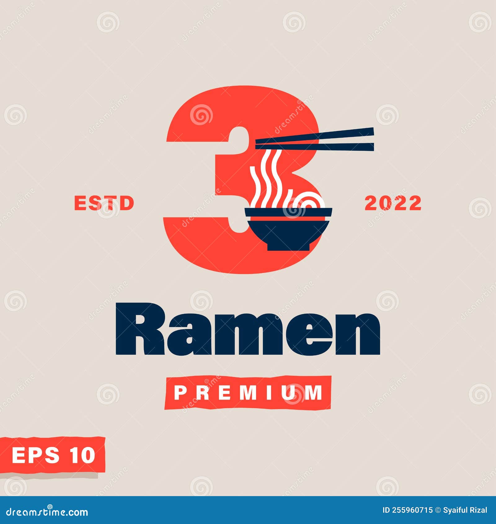 Ramen Alphabet Logo 3 stock illustration. Illustration of template ...