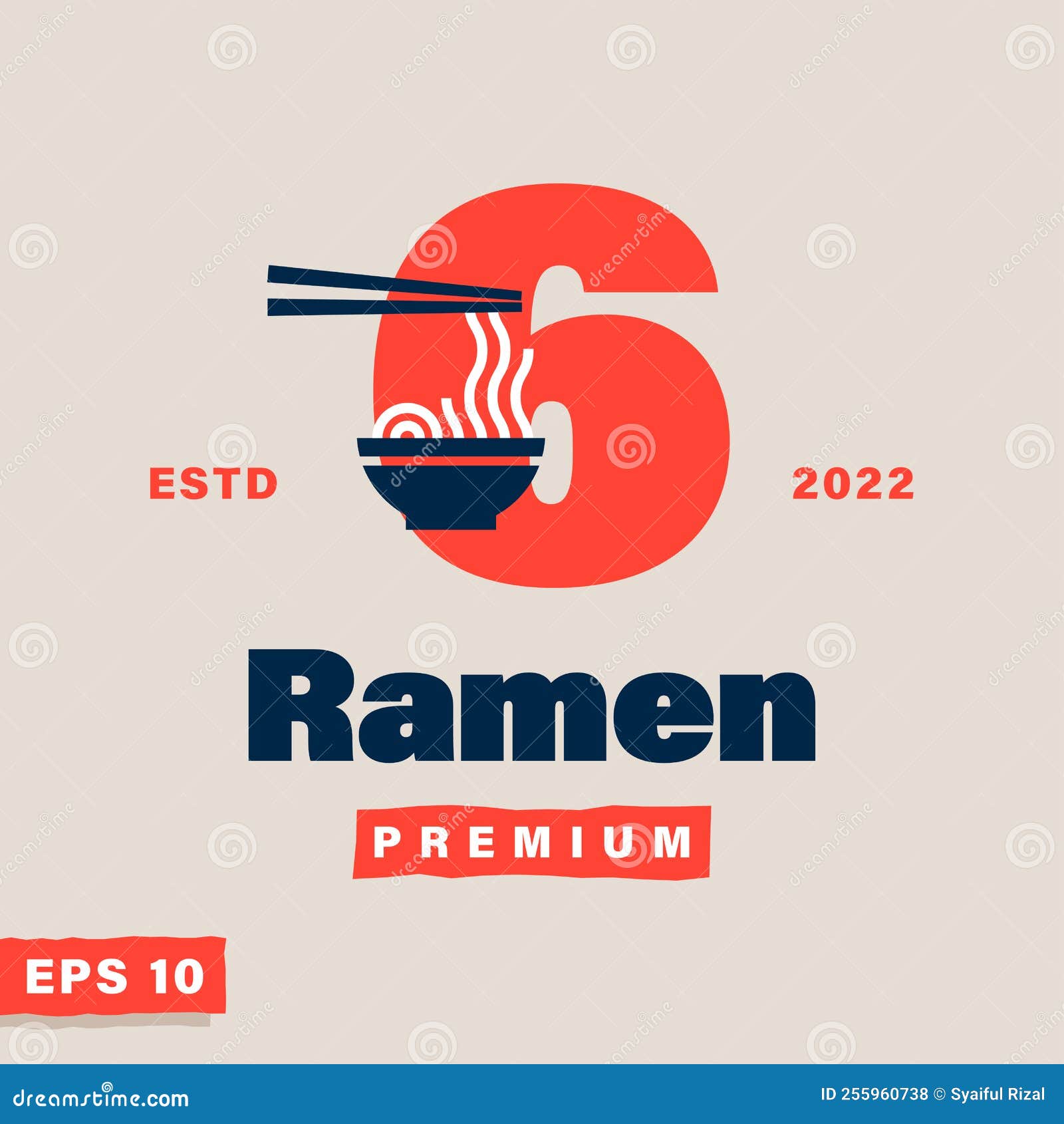 Ramen Alphabet Logo 6 stock illustration. Illustration of meal - 255960738