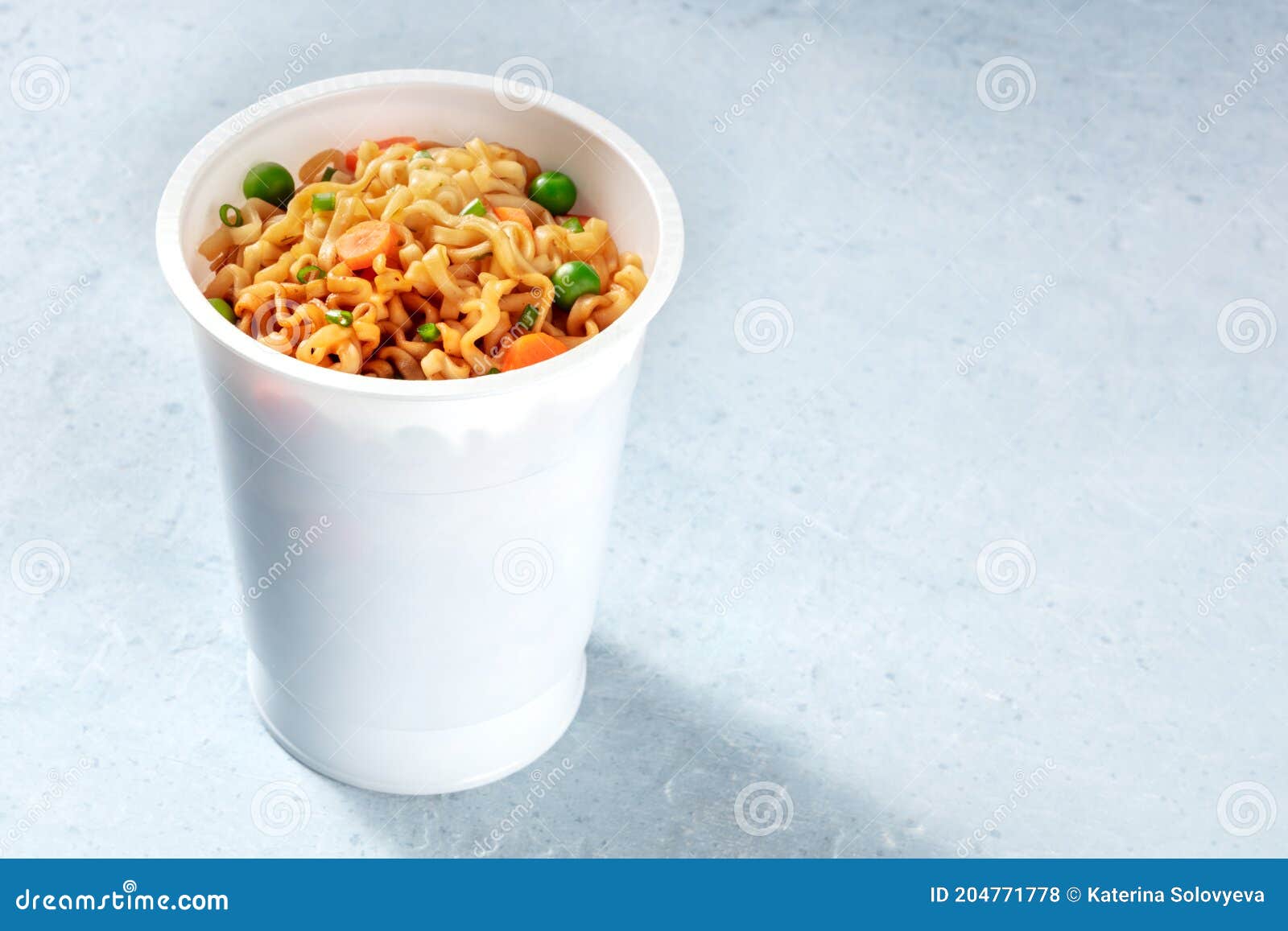 Ramen Cup. Instant Noodles in a Plastic Cup Stock Photo - Image of ...