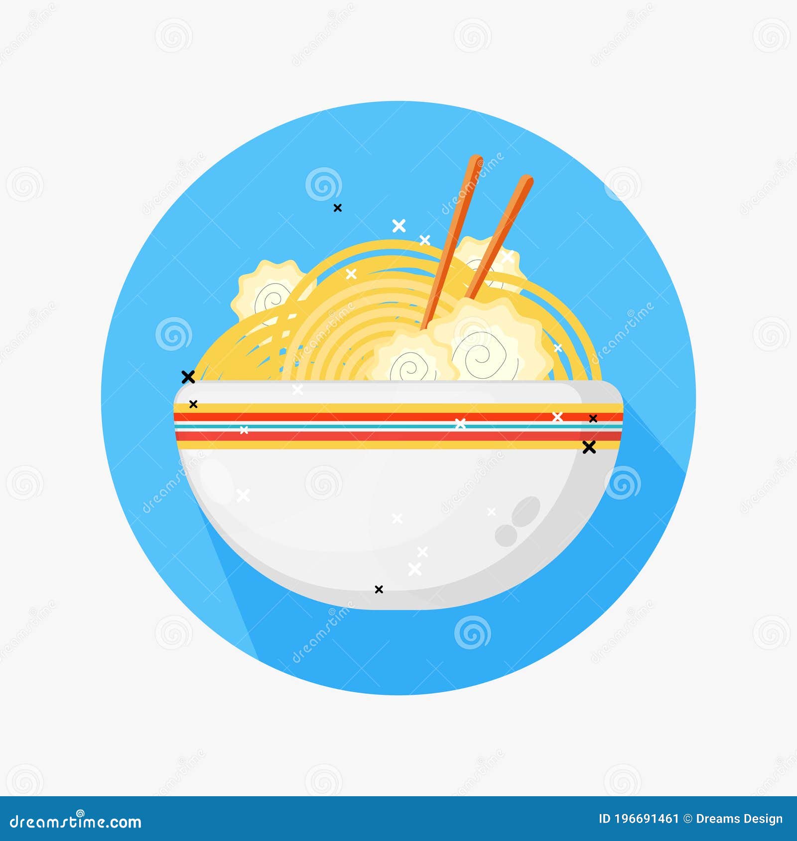 Ramen design vector stock vector. Illustration of chinese - 196691461