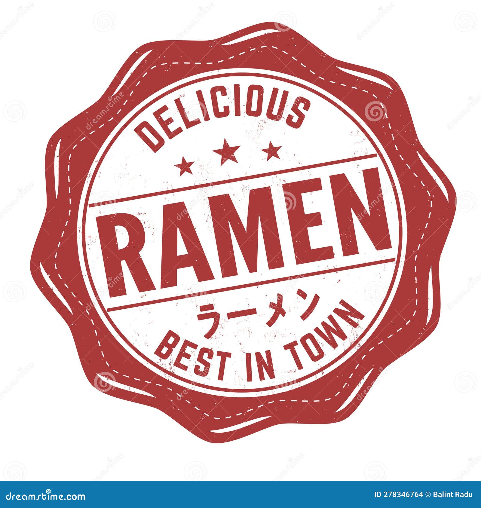 Grunge Ramen Menu Design Isolated On White Background. Asian Noodle ...