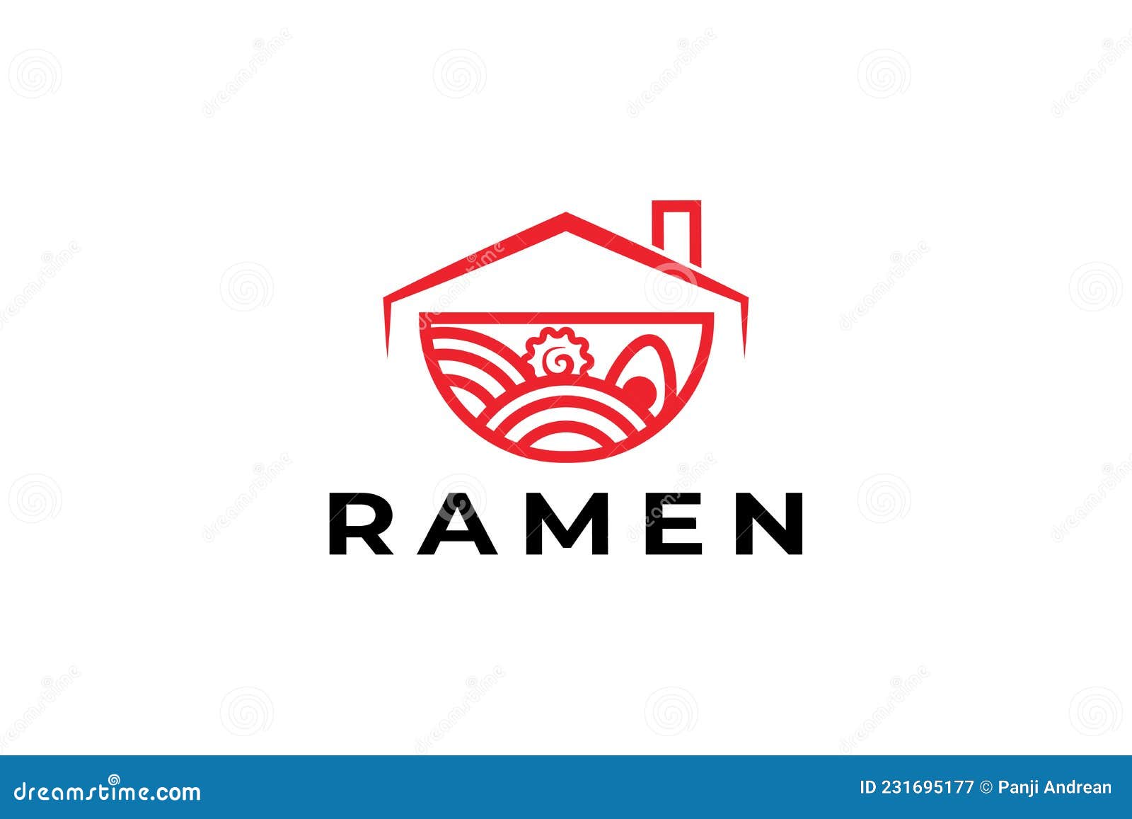 RAMEN House Logo Design Template Stock Vector - Illustration of noodles ...