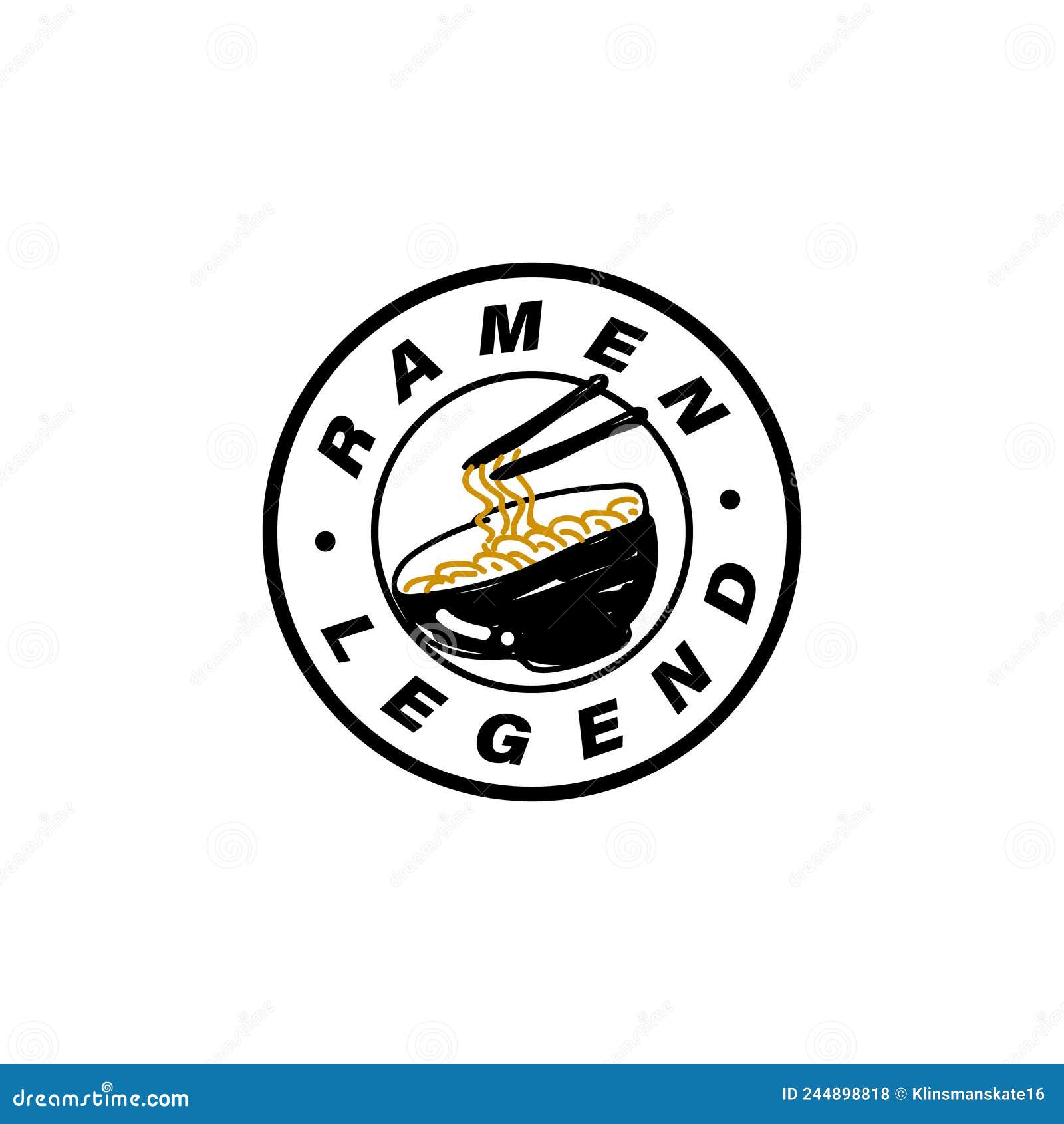 Ramen Logo Design Template Concept Vector Stock Vector - Illustration ...