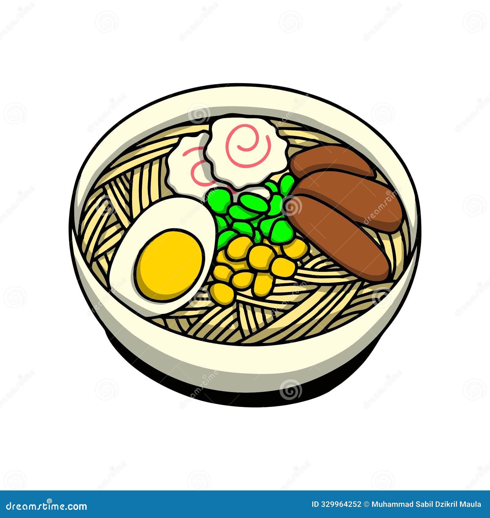 Vector Ramen or Noodles or Pasta Stock Vector - Illustration of gourmet ...
