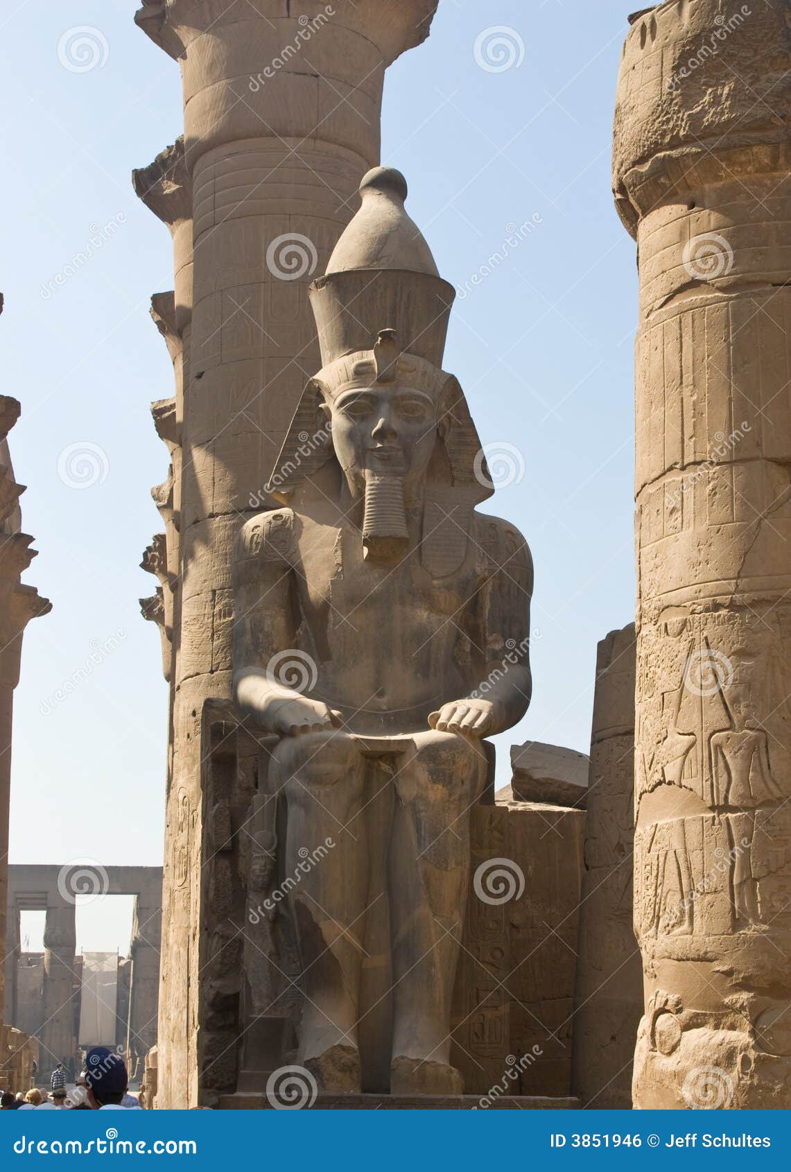 Rameses II at the Temple of Luxor Stock Photo - Image of stone, egypt ...