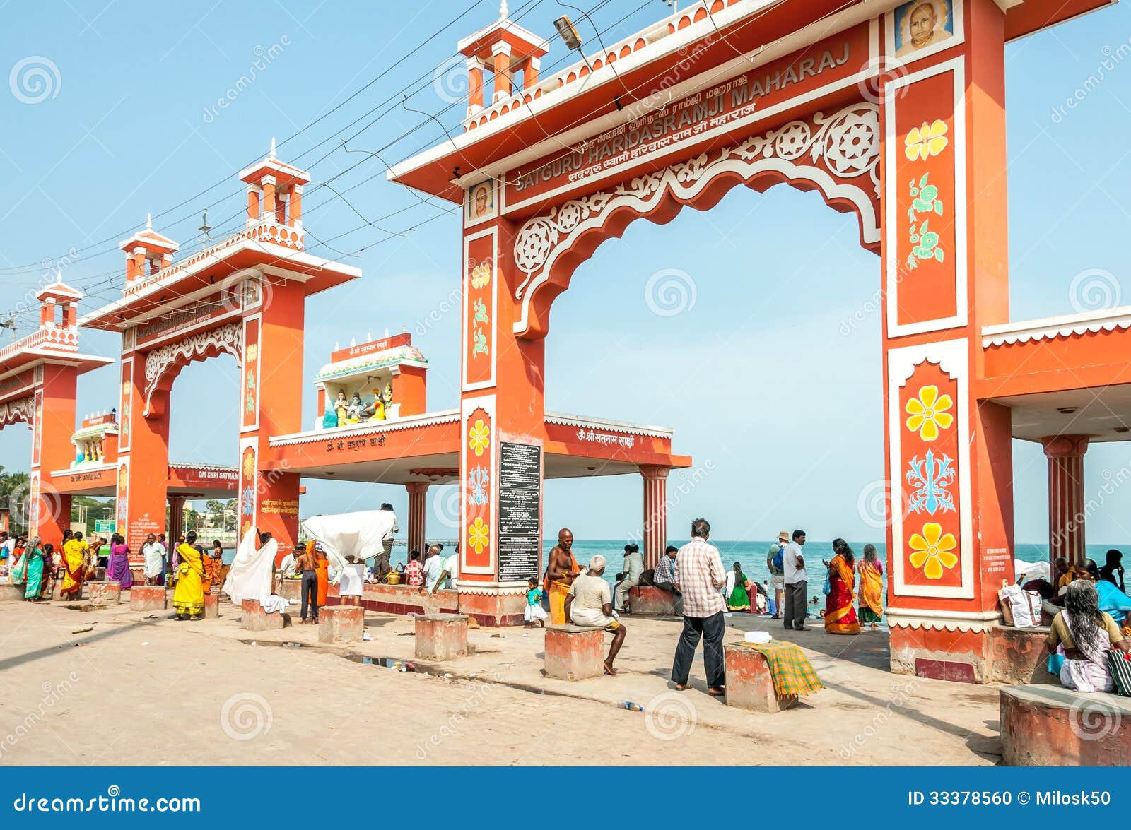 Rameshwaram Beach Gate editorial image. Image of rameshwaram - 33378560