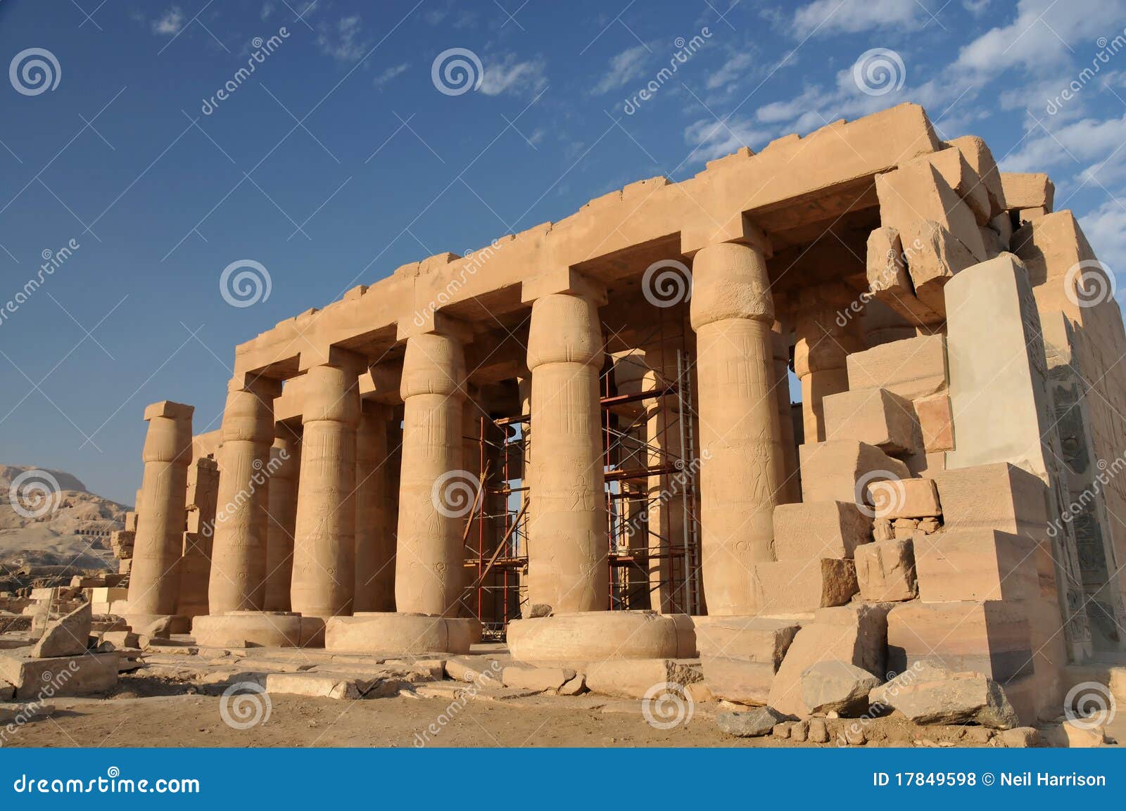 Ramesseum stock photo. Image of huge, column, temple - 17849598