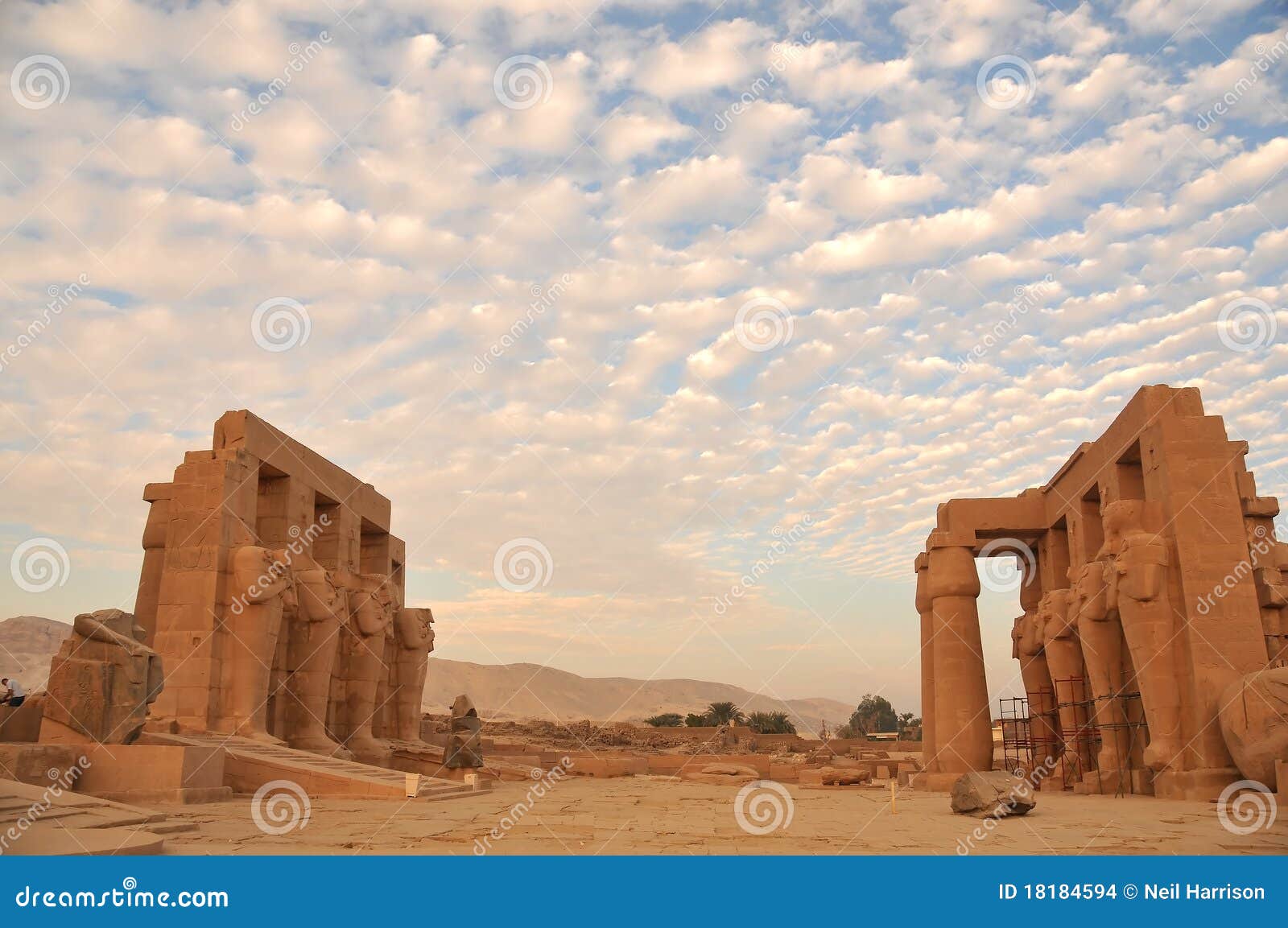 Ramesseum stock photo. Image of ruins, archaeology, mortuary - 18184594