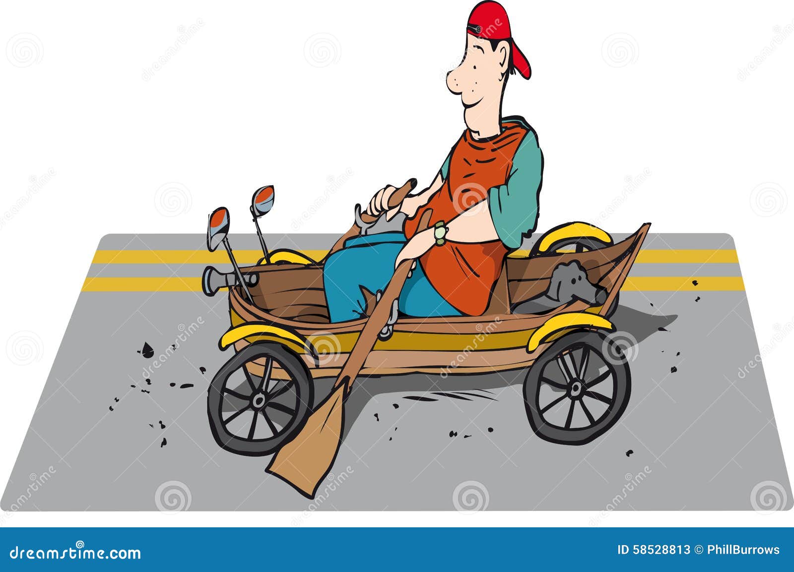 Rameur de route illustration de vecteur. Illustration du fondamental ...