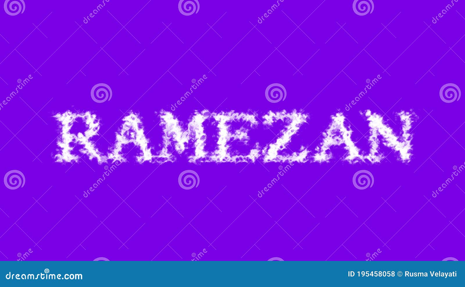 Ramezan Cloud Text Effect Violet Isolated Background Stock Illustration ...