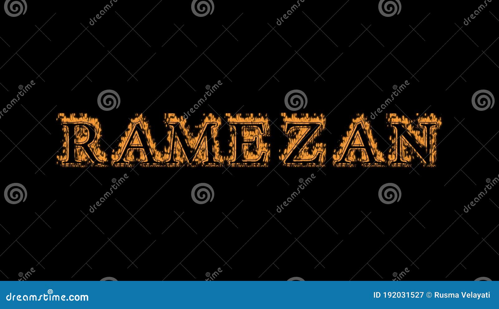 Ramezan Fire Text Effect Black Background Stock Video - Video of ...