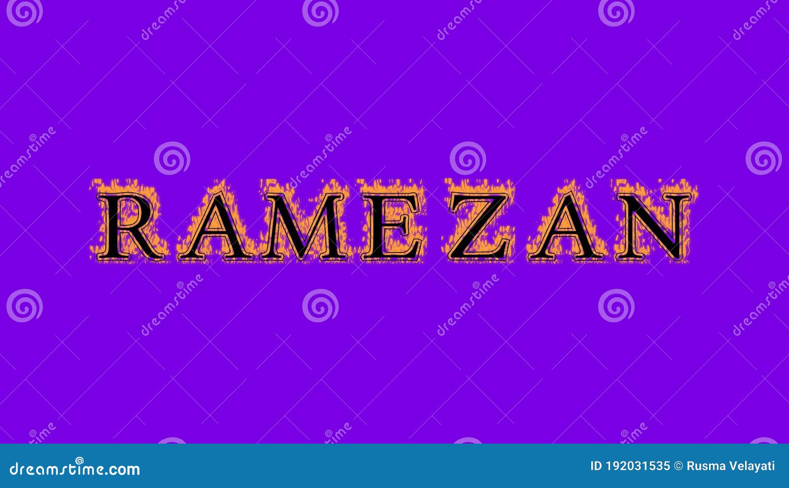 Ramezan Fire Text Effect Violet Background Stock Video - Video of ...