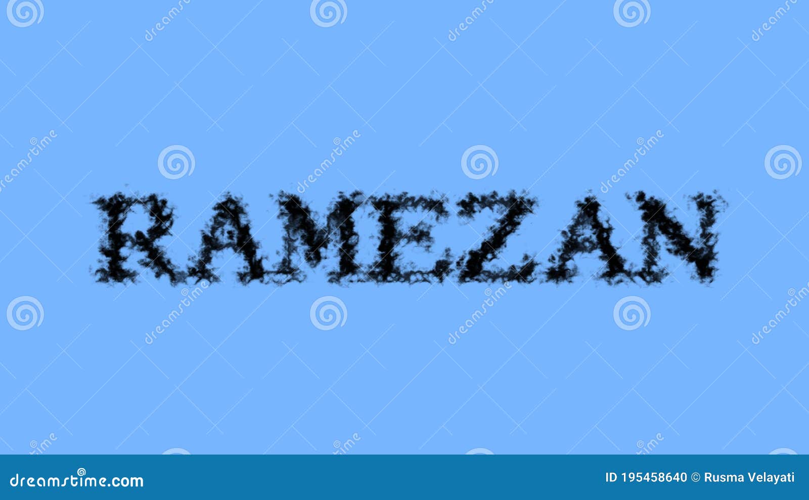 Ramezan Smoke Text Effect Sky Isolated Background Stock Illustration ...