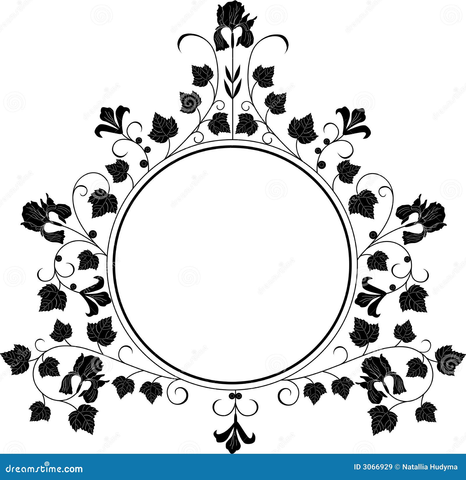 Ramka stock vector. Illustration of leaf, curve, nature - 3066929