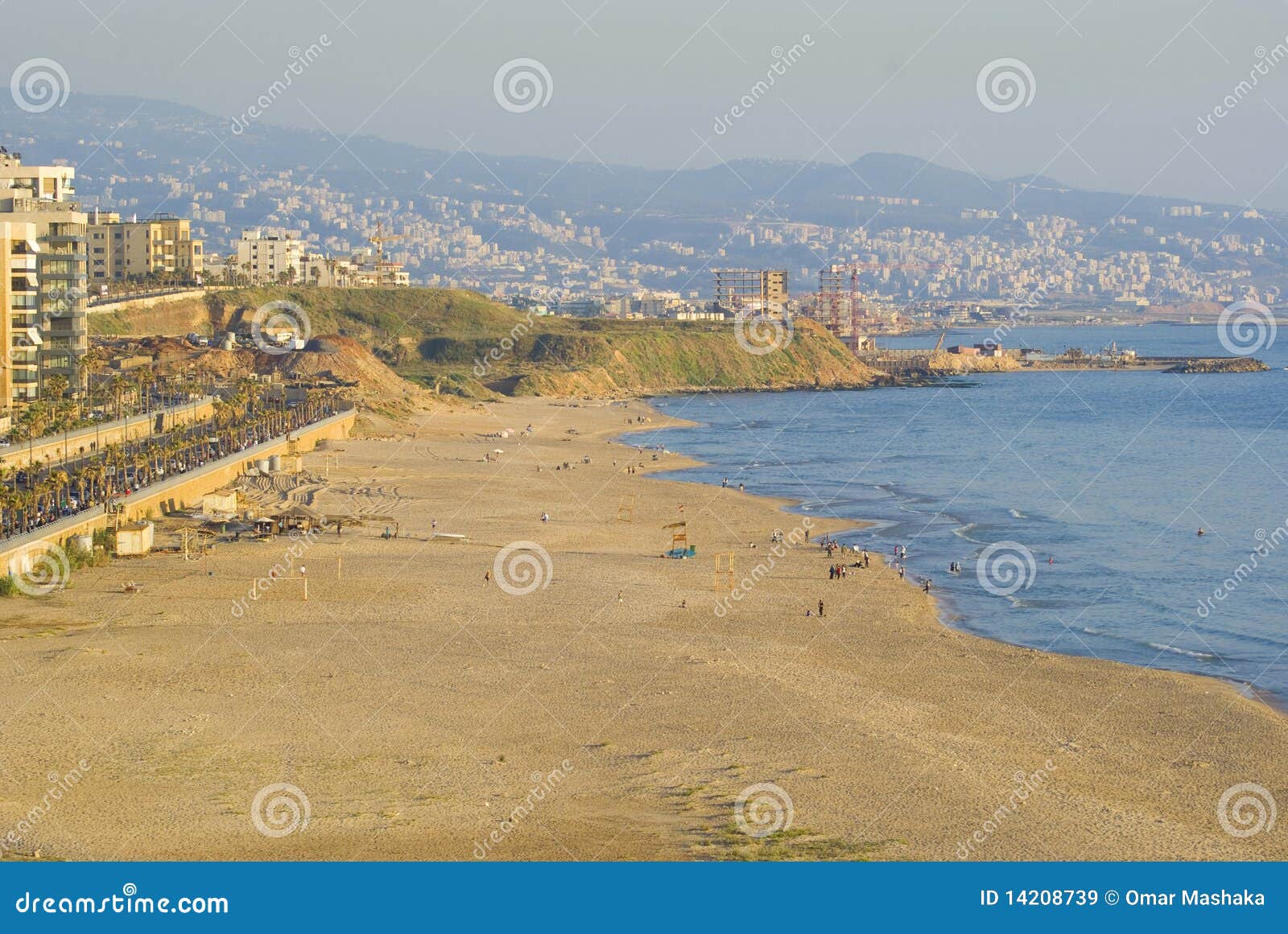 Ramlet Al Baida stock image. Image of shoreline, front - 14208739