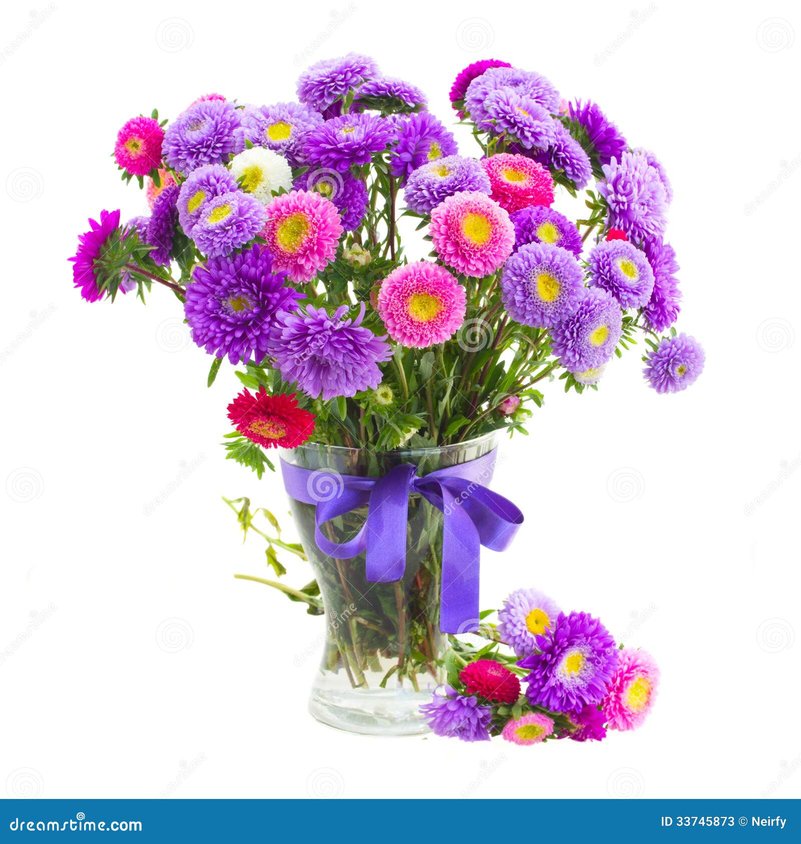 Ramo De Flores Violetas Y Rosadas Del Aster Imagen de archivo - Imagen ...