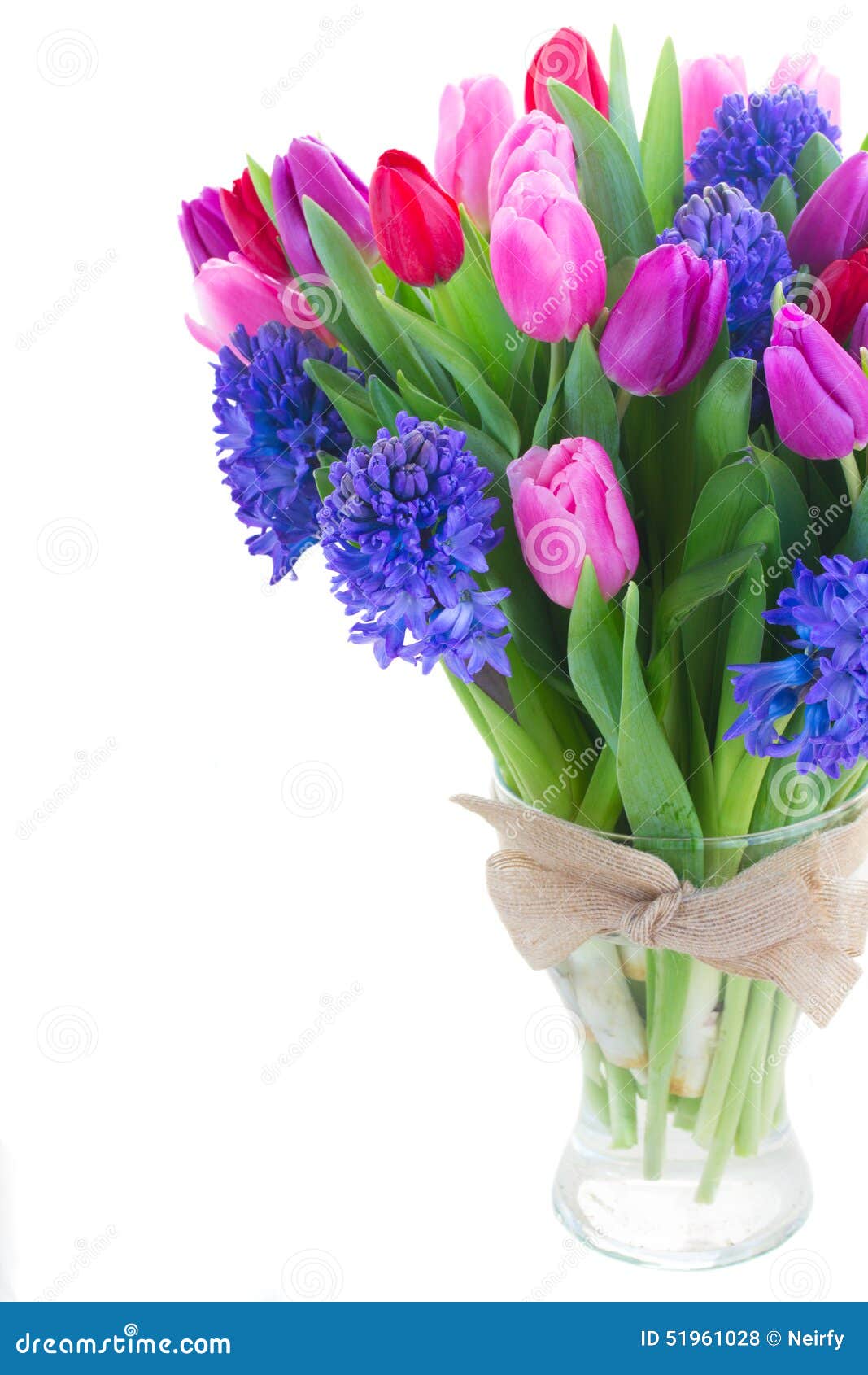 Ramo De Jacinto Y De Tulipanes Azules Foto de archivo - Imagen de ...