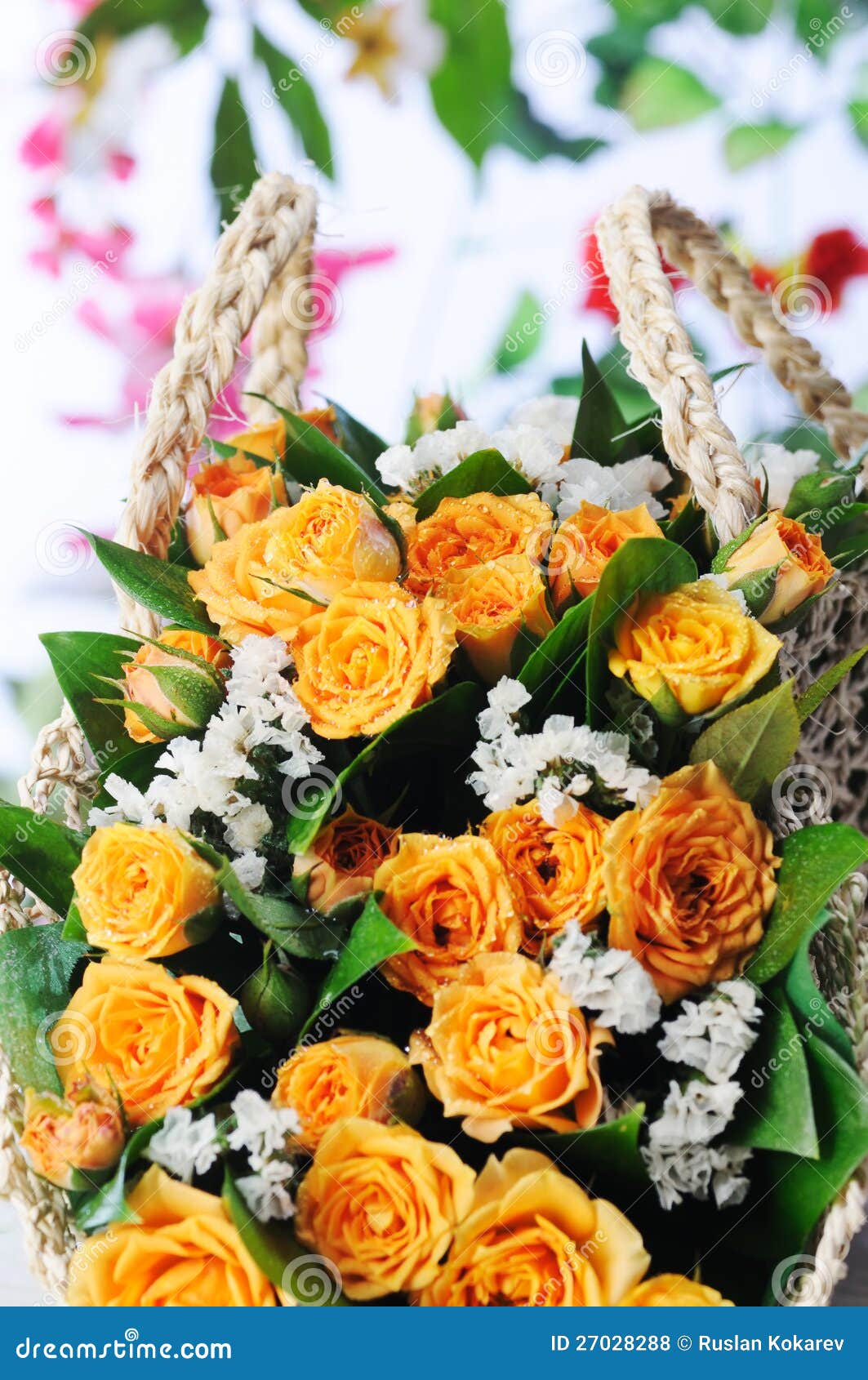 Ramo de rosas amarillas. foto de archivo. Imagen de manojo - 27028288