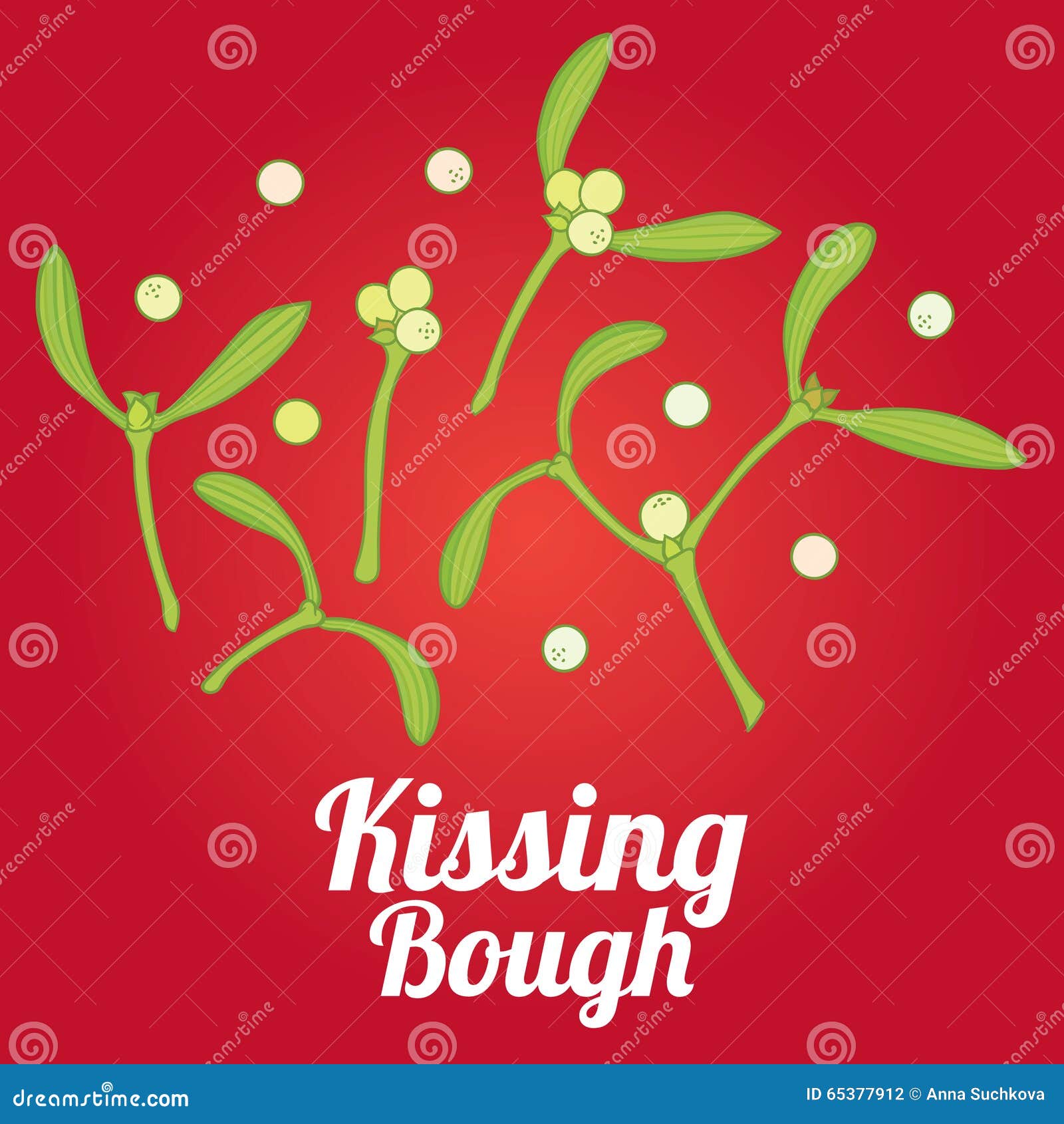 Ramo Del Vischio Del Disegno Della Mano Illustrazione Vettoriale ...