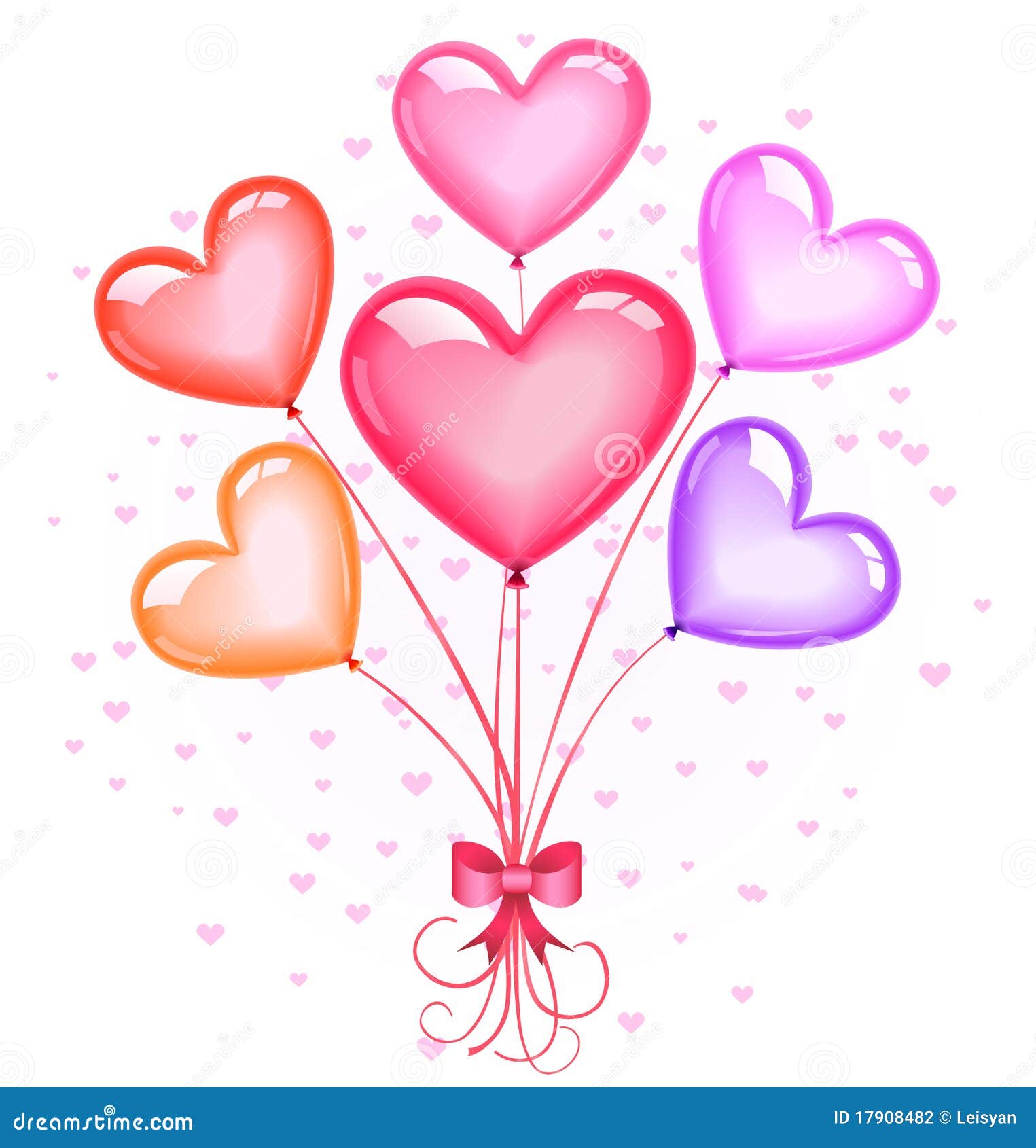 Ramo En Forma De Corazón De Los Globos Fotografía de archivo - Imagen ...