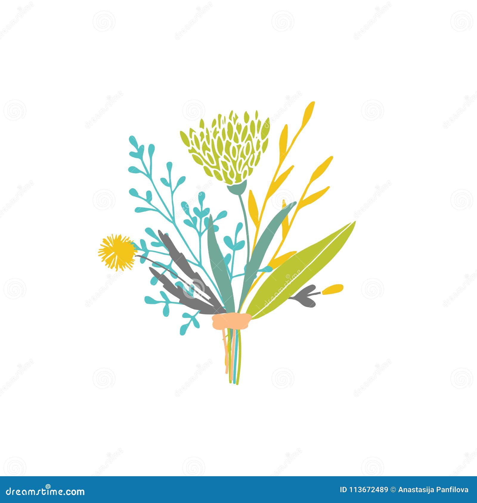 Ramo floral del vector ilustración del vector. Ilustración de emblema ...