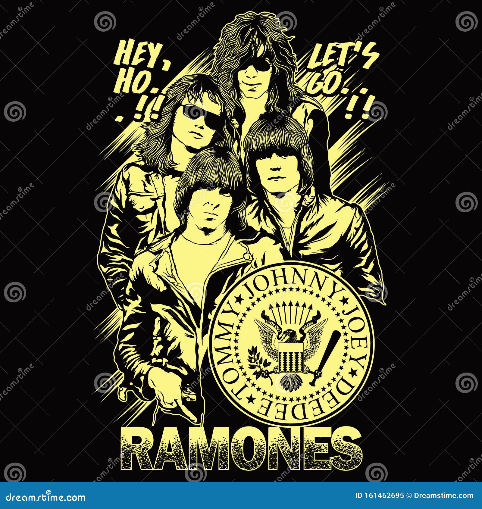 The Ramones Line Art Illustration Editorial Image - Illustration of ...