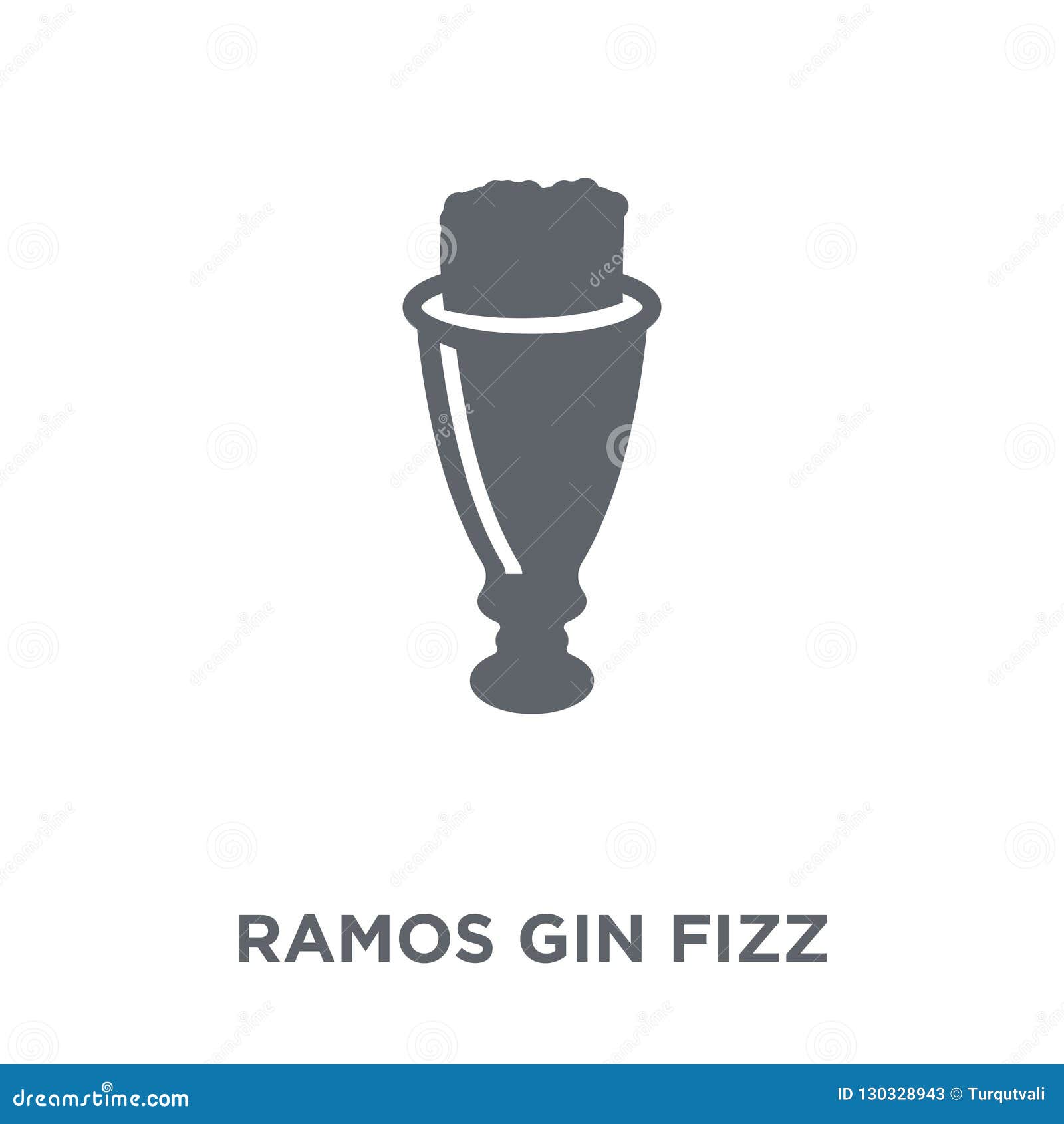 Ramos Gin Fizz Icon from Drinks Collection. Stock Vector - Illustration ...