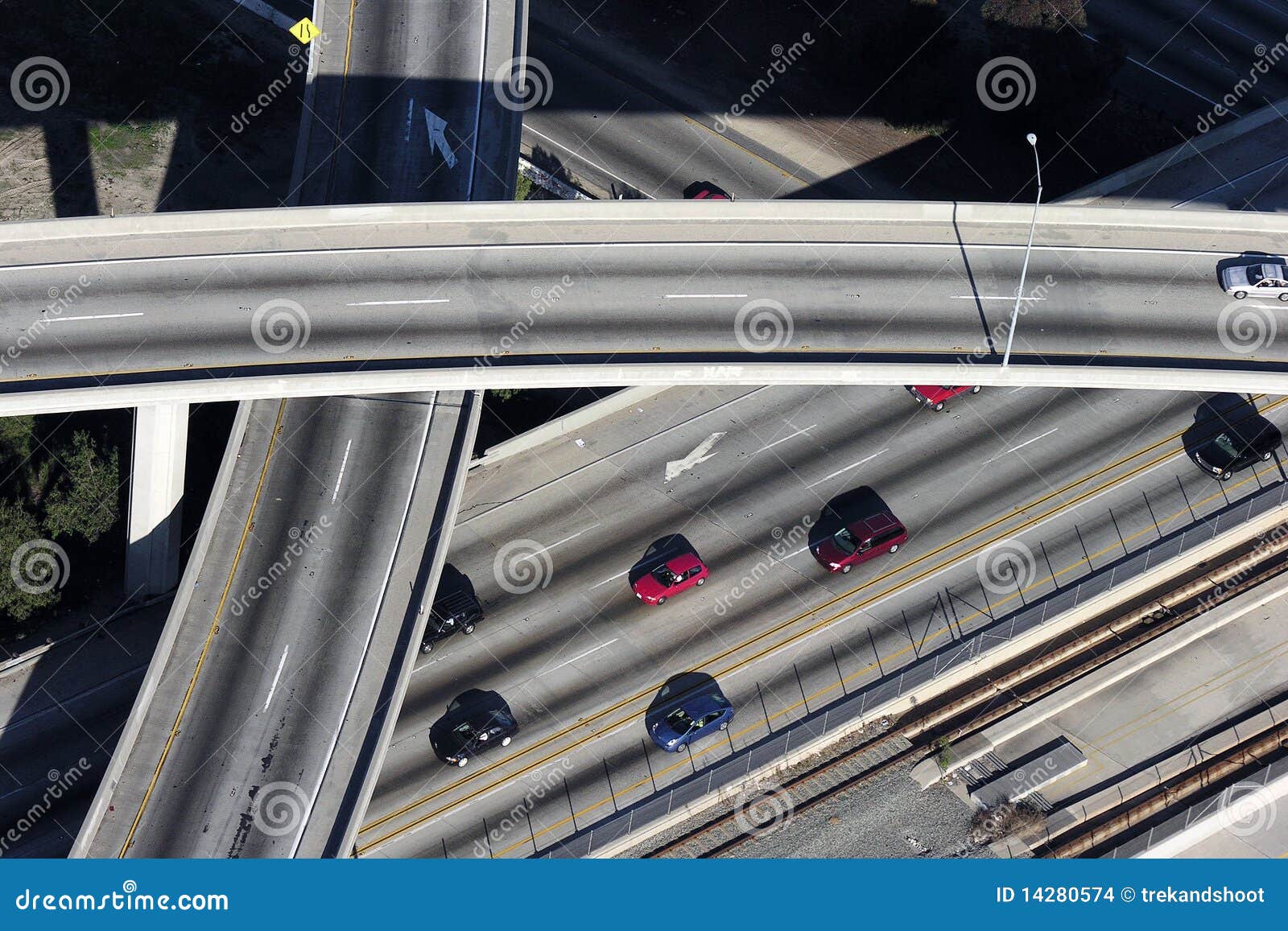 Ramp Aerial stock photo. Image of road, tracks, interchange - 14280574