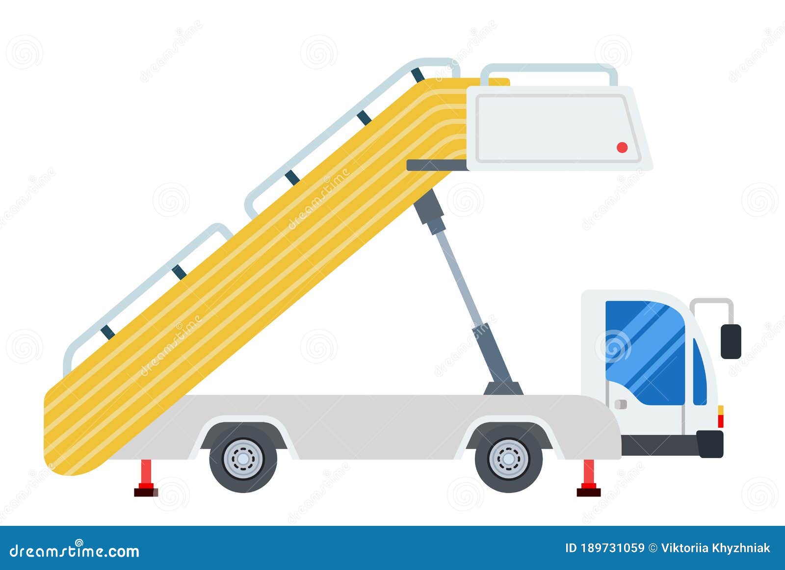 Movable Ramp Isolated On A White Background. 3d Illustration ...