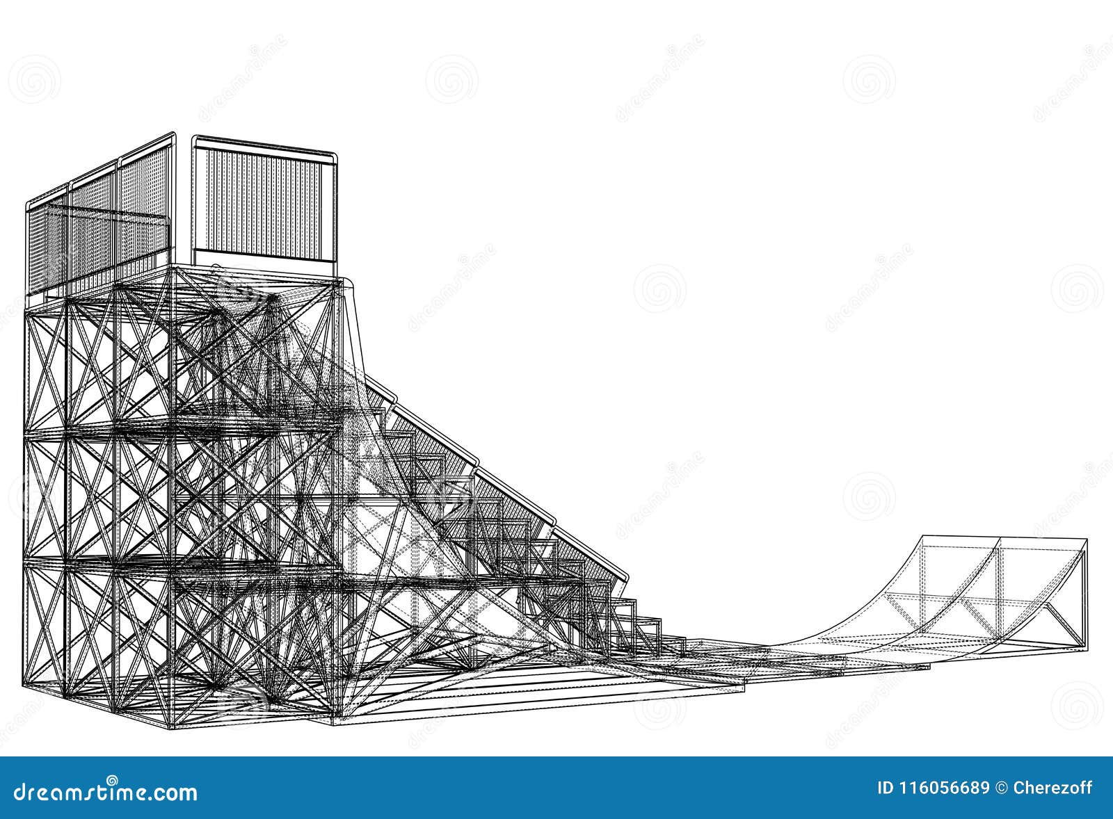 Ramp Concept Outline. Vector Stock Vector - Illustration of extreme ...