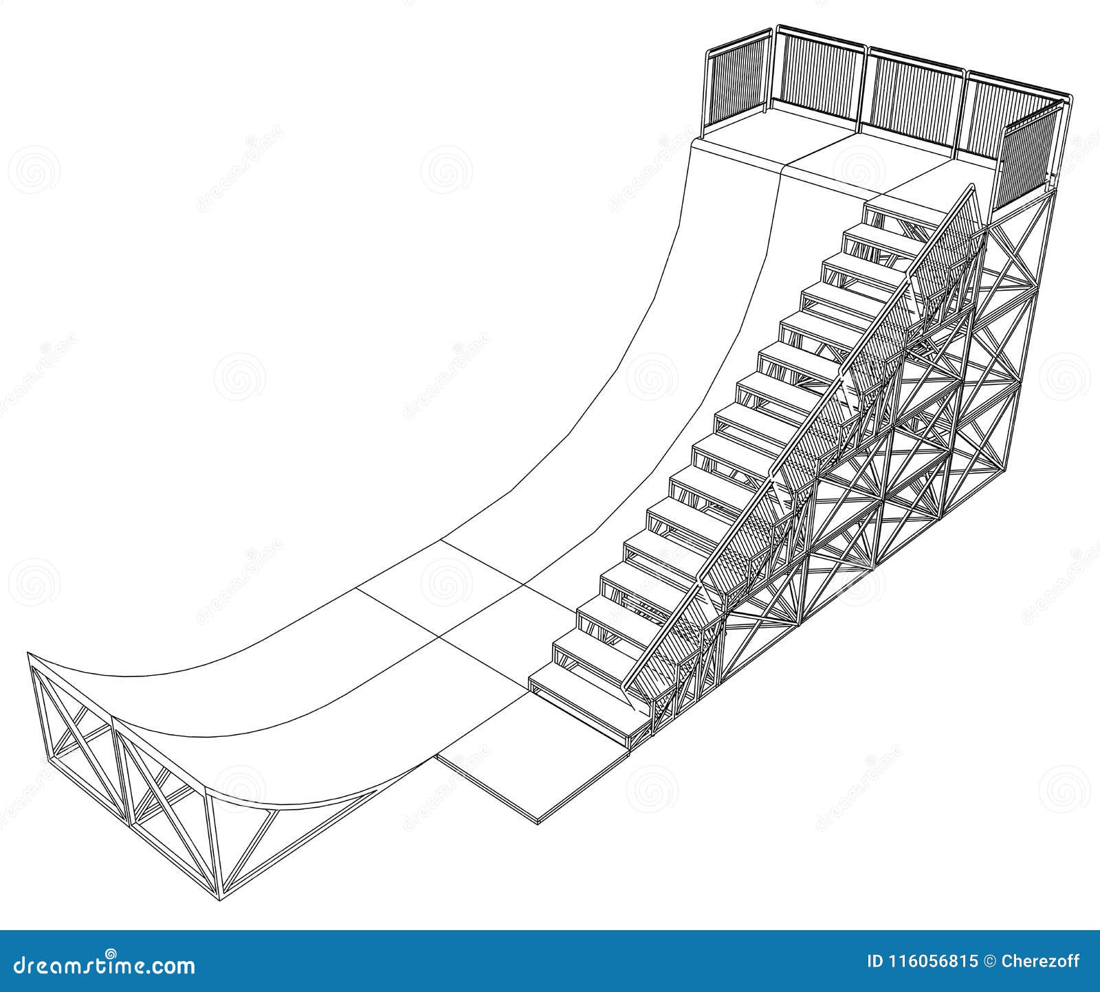 Ramp Concept Outline. Vector Stock Vector - Illustration of outline ...