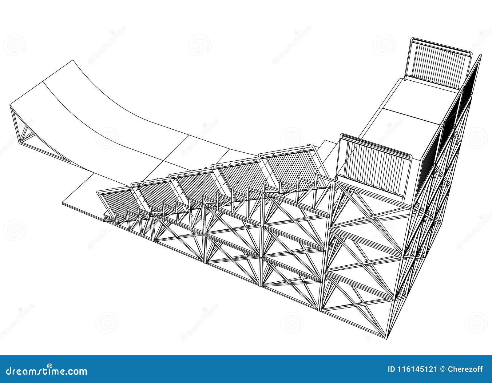 Ramp Concept Outline. Vector Stock Vector - Illustration of outdoor ...