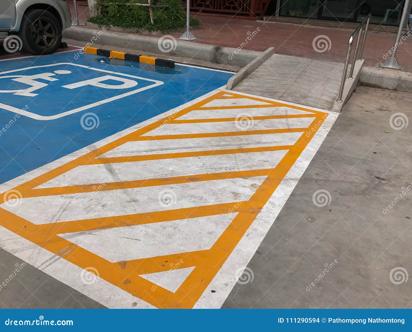 Disable Parking Sign On The Concrete Royalty-Free Stock Photo ...