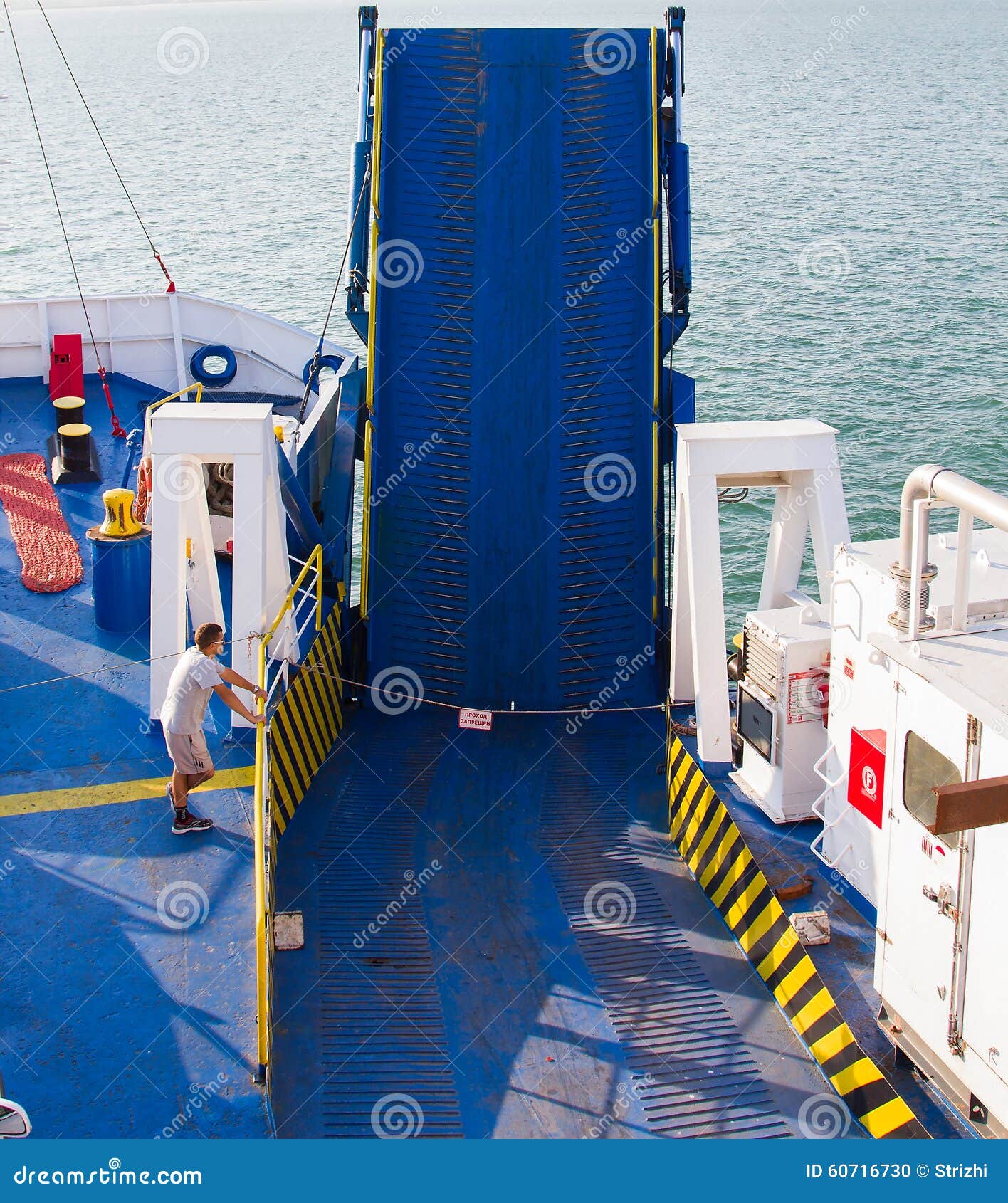 The ramp of a ferry boat editorial image. Image of transportation ...