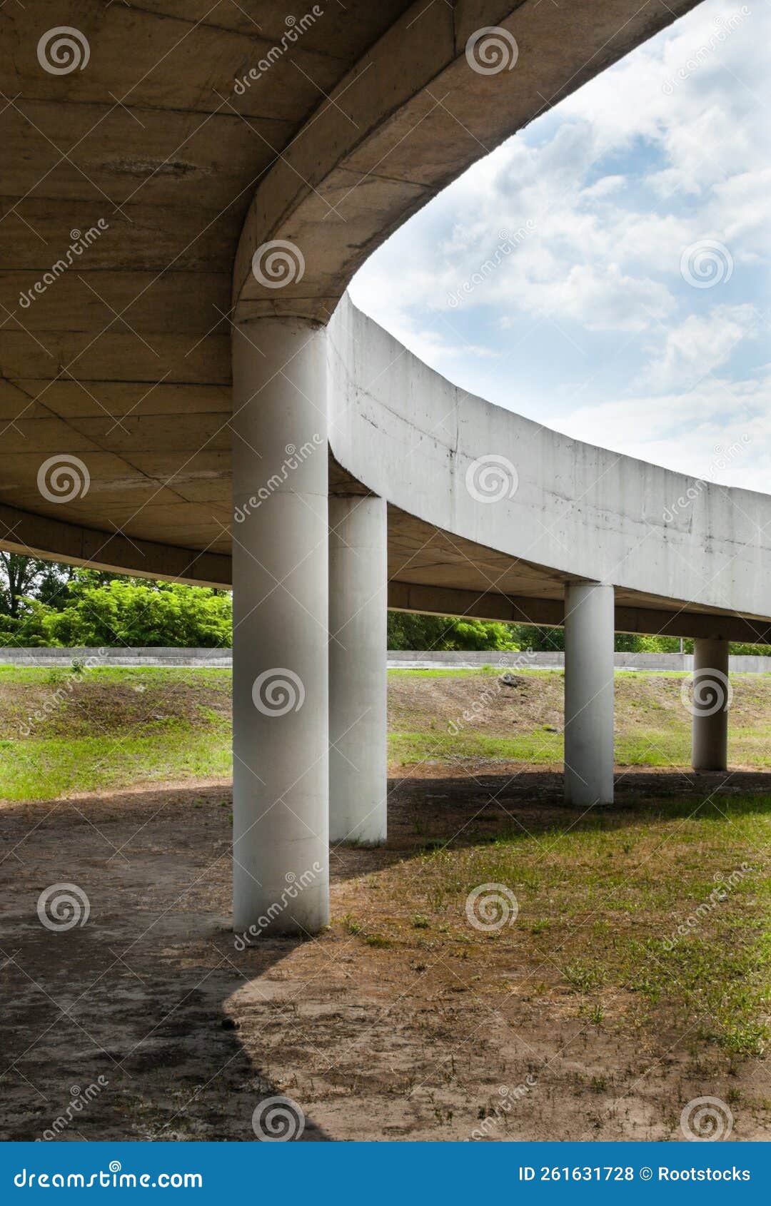 The Ramp of the Grade-separated Road Junction Stock Photo - Image of ...