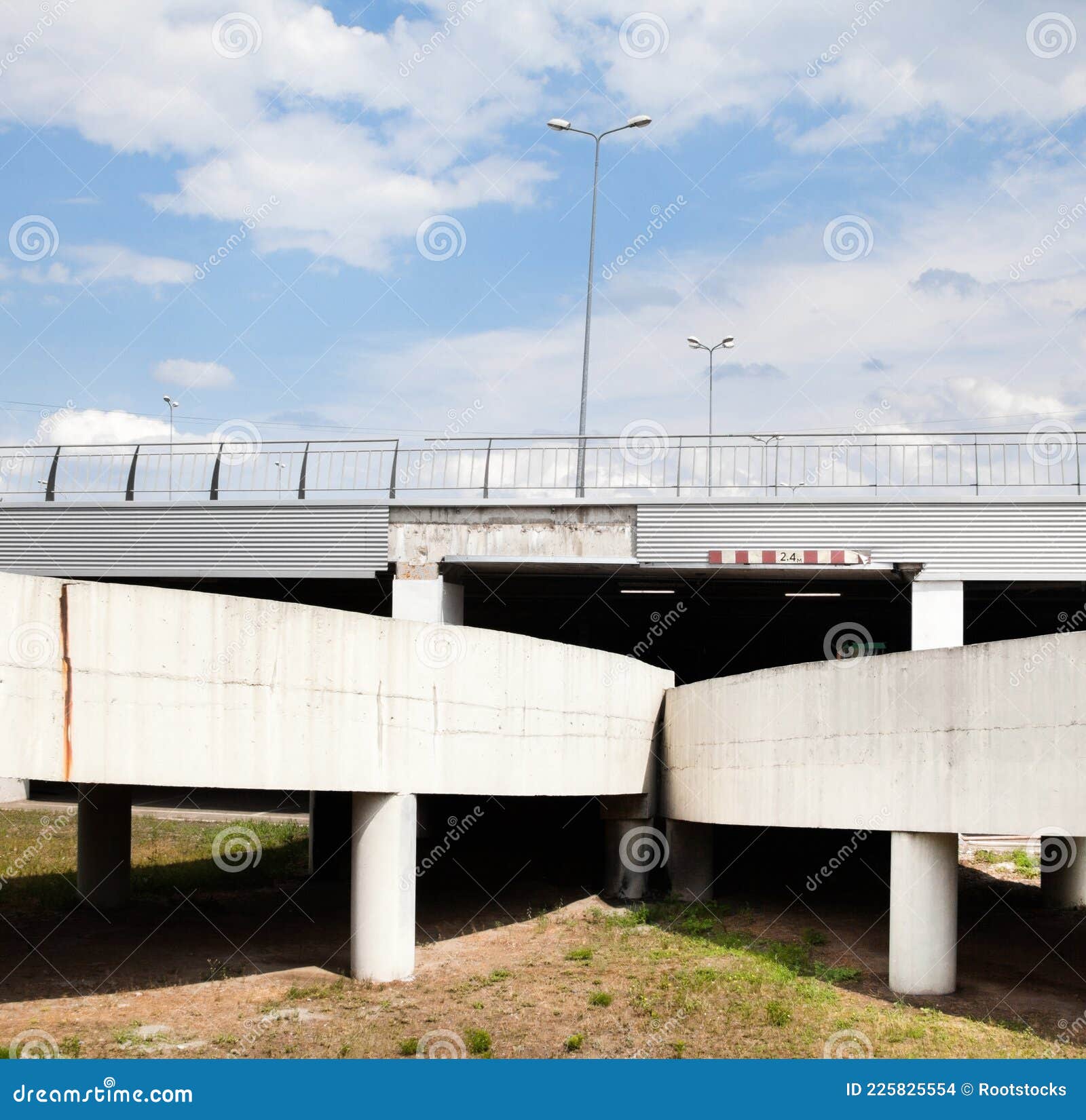 The Ramp of the Grade-separated Road Junction Stock Photo - Image of ...
