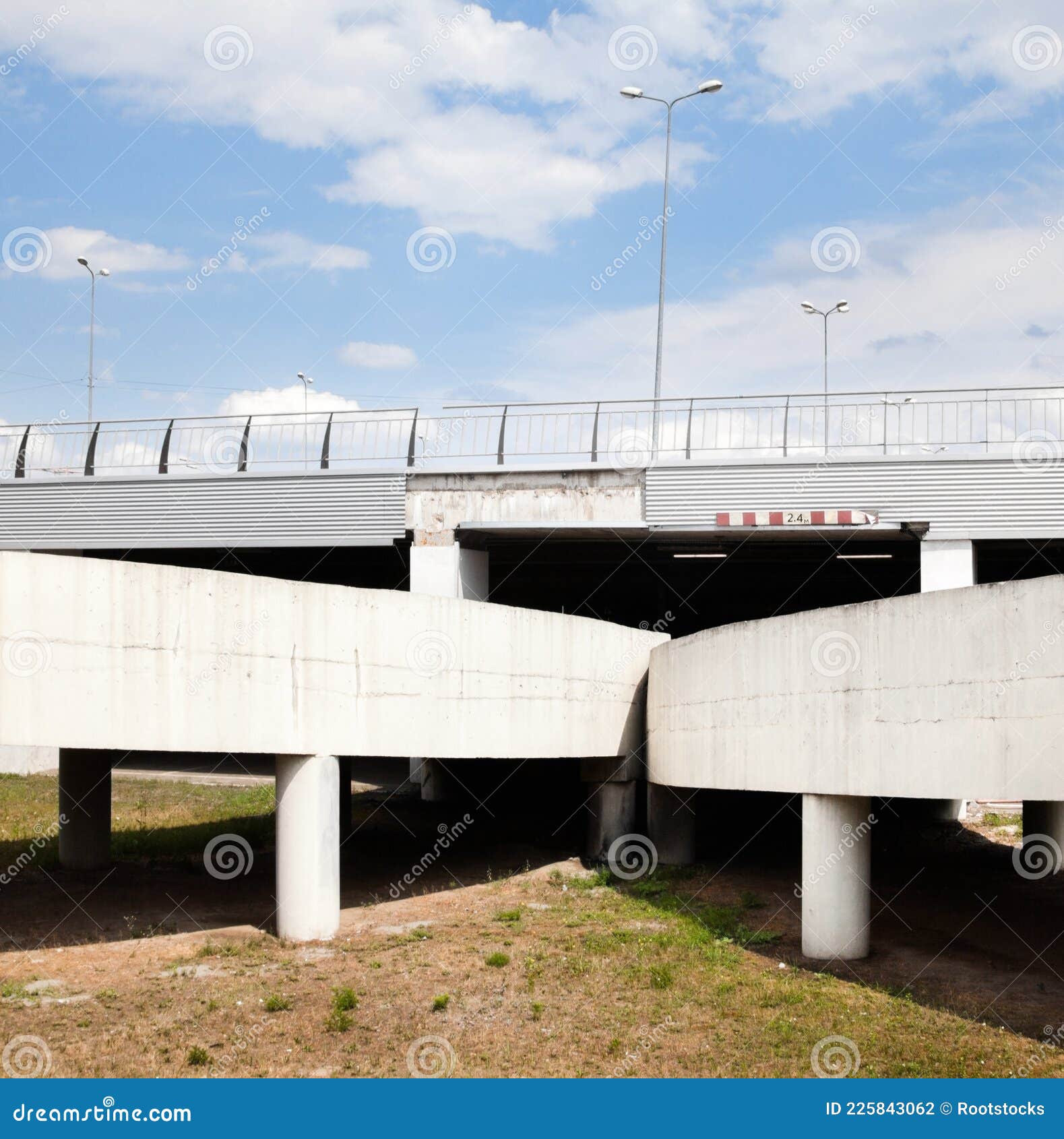 The Ramp of the Grade-separated Road Junction Stock Photo - Image of ...