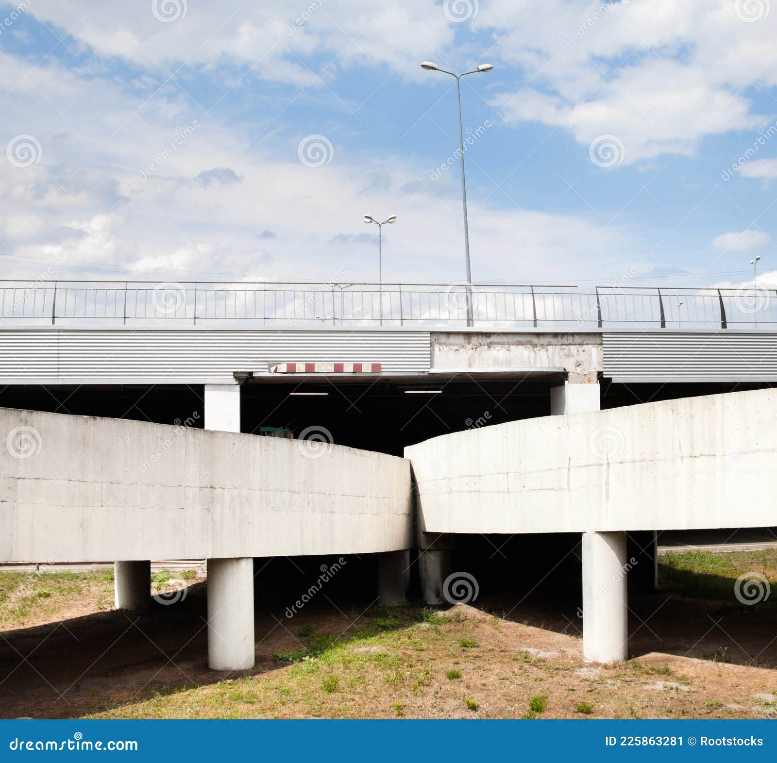 The Ramp of the Grade-separated Road Junction Stock Image - Image of ...