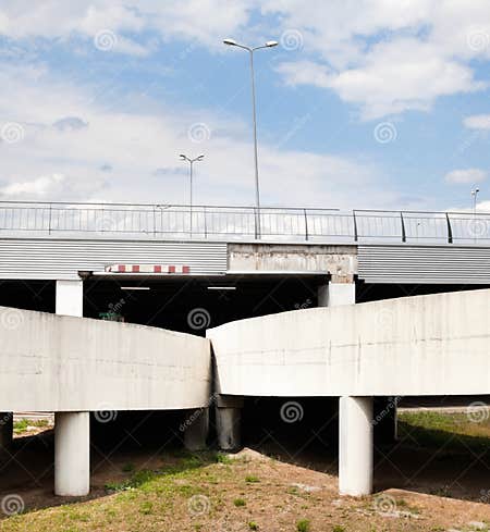 The Ramp of the Grade-separated Road Junction Stock Photo - Image of ...