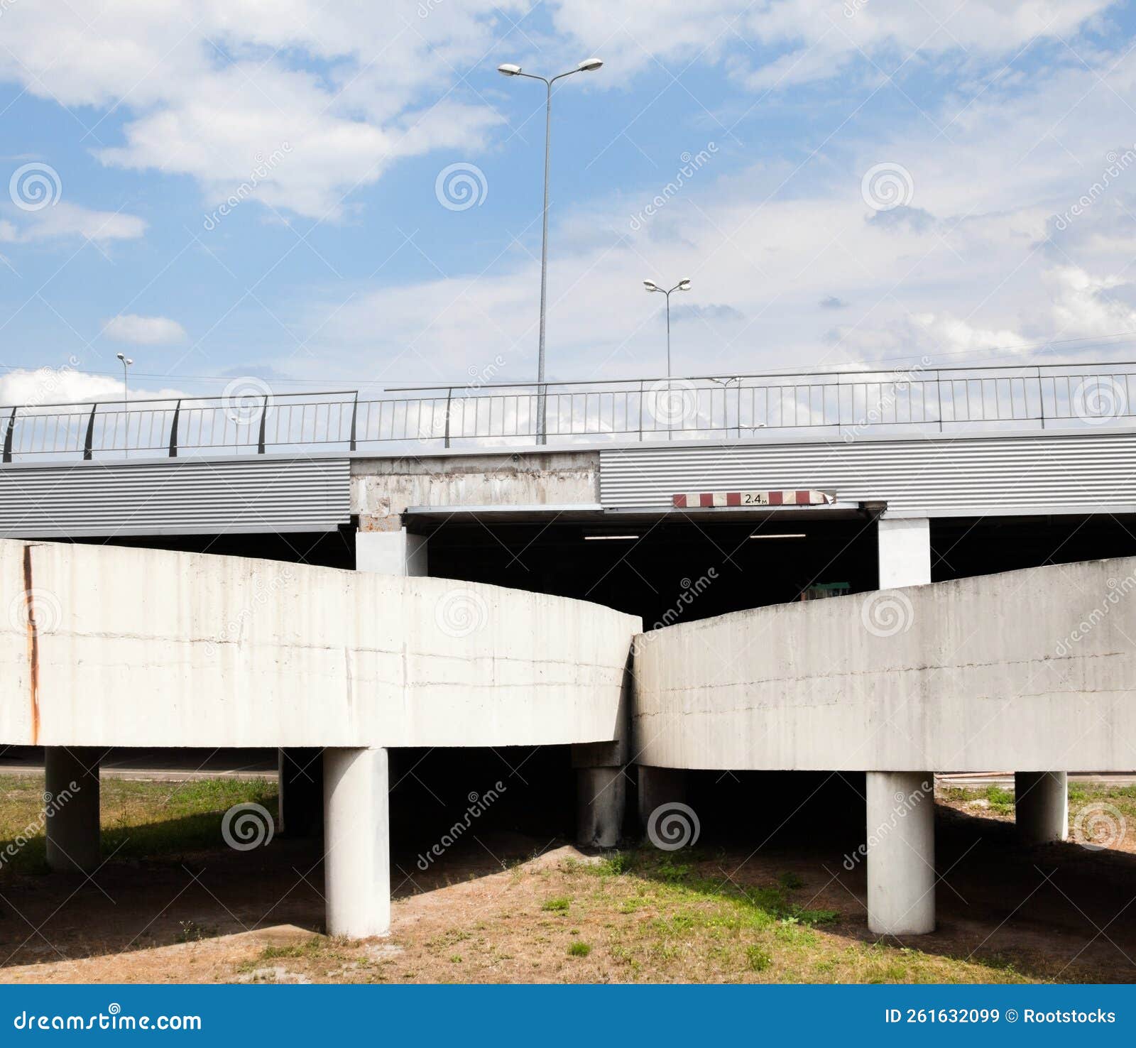 The Ramp of the Grade-separated Road Junction Stock Image - Image of ...