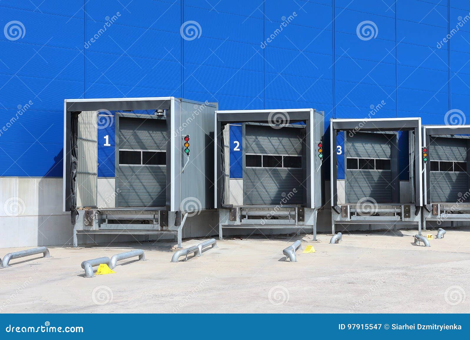 Ramp of the Logistic Warehouse. Loading Dock at a Warehouse Stock Image ...