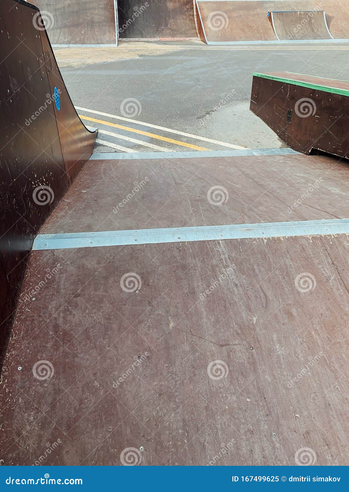 Ramp Springboard for Riding a Skate Bike Scooter Stock Image - Image of ...