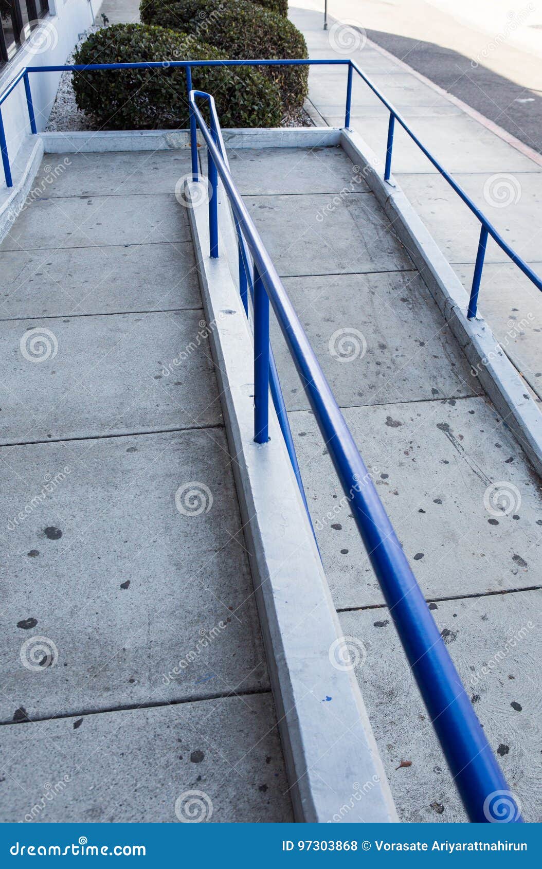 Ramp Way for Support Wheelchair Disabled People. Stock Photo - Image of ...