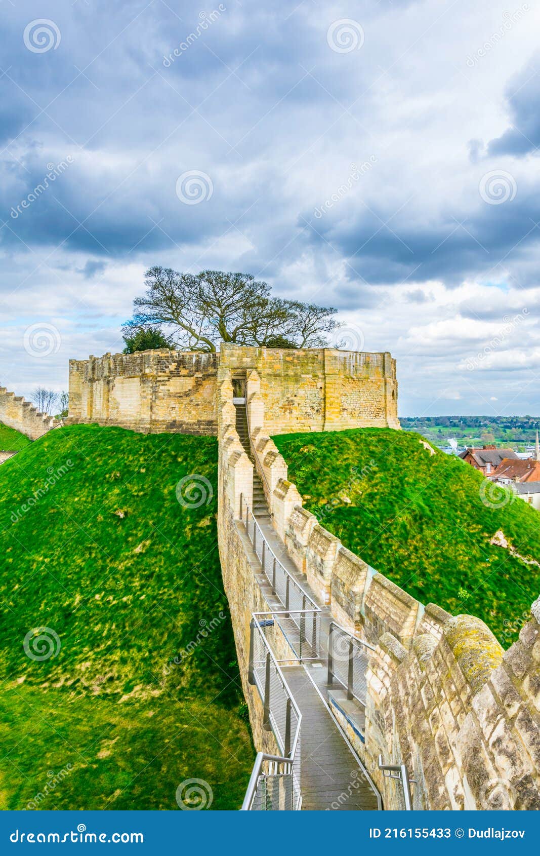 Rampart of the Lincoln Castle, England Stock Image - Image of ...