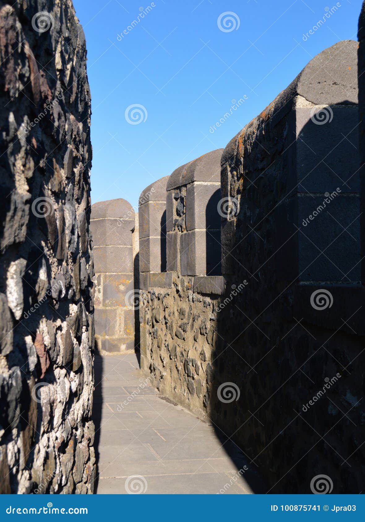 Ramparts of the castle stock image. Image of monument - 100875741